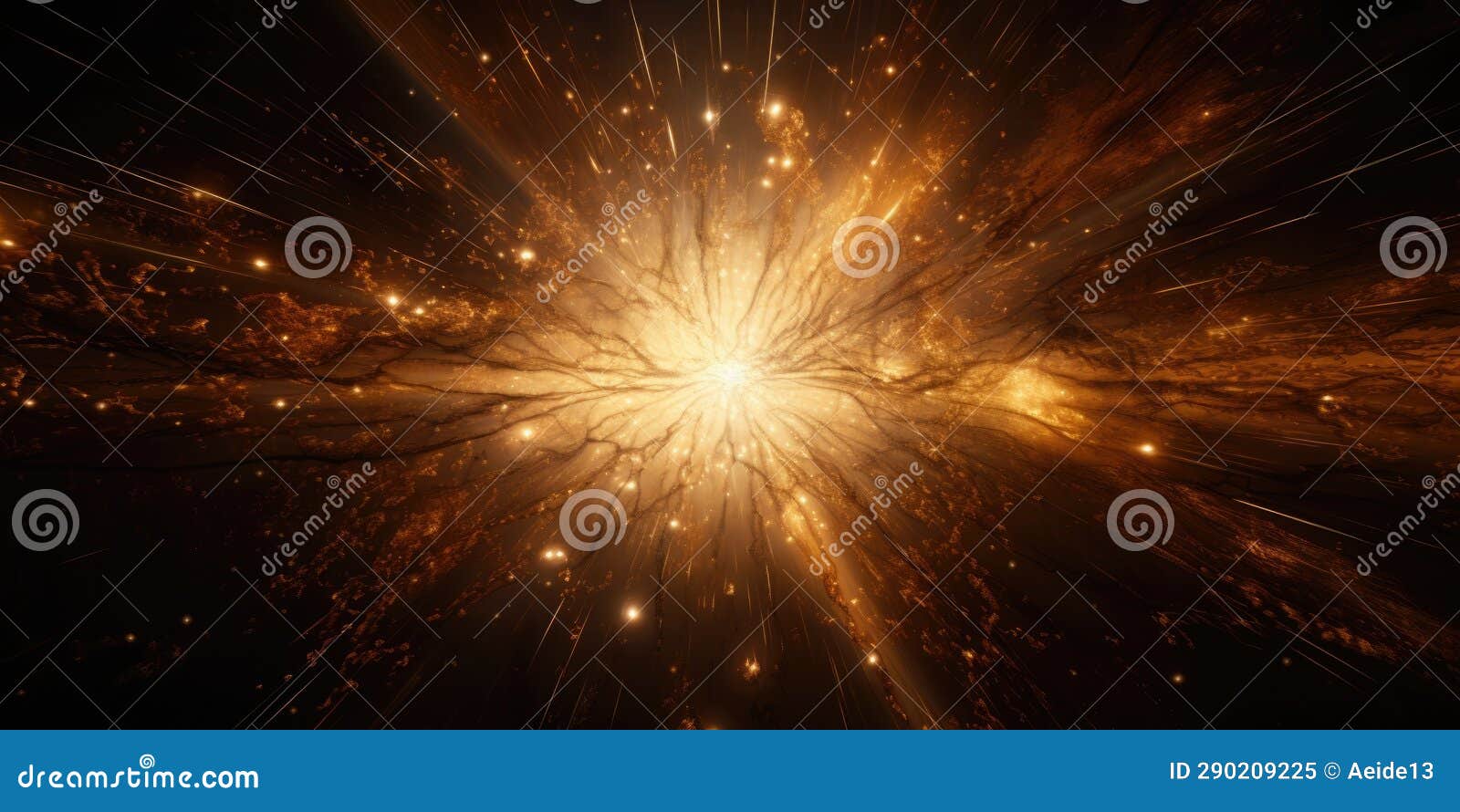 Big Bang. Dramatic Explosion in Deep Space. Supernova Black Hole ...