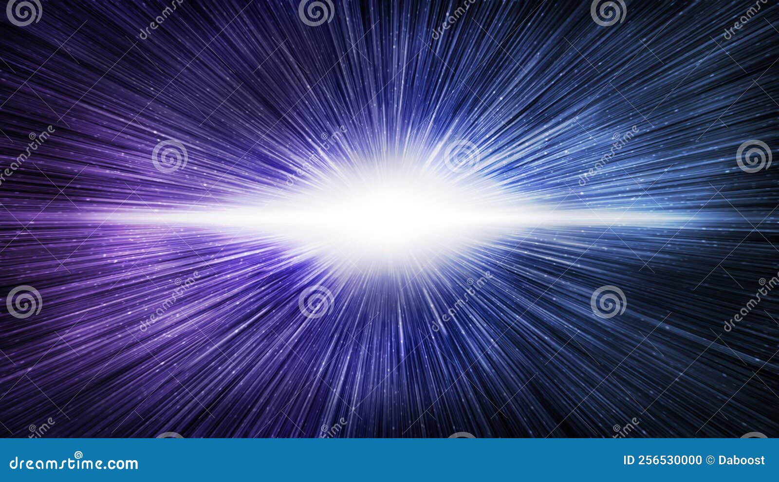 Big Bang Effect on Bright Blue Galaxy Sky, Horizontal Background Stock ...