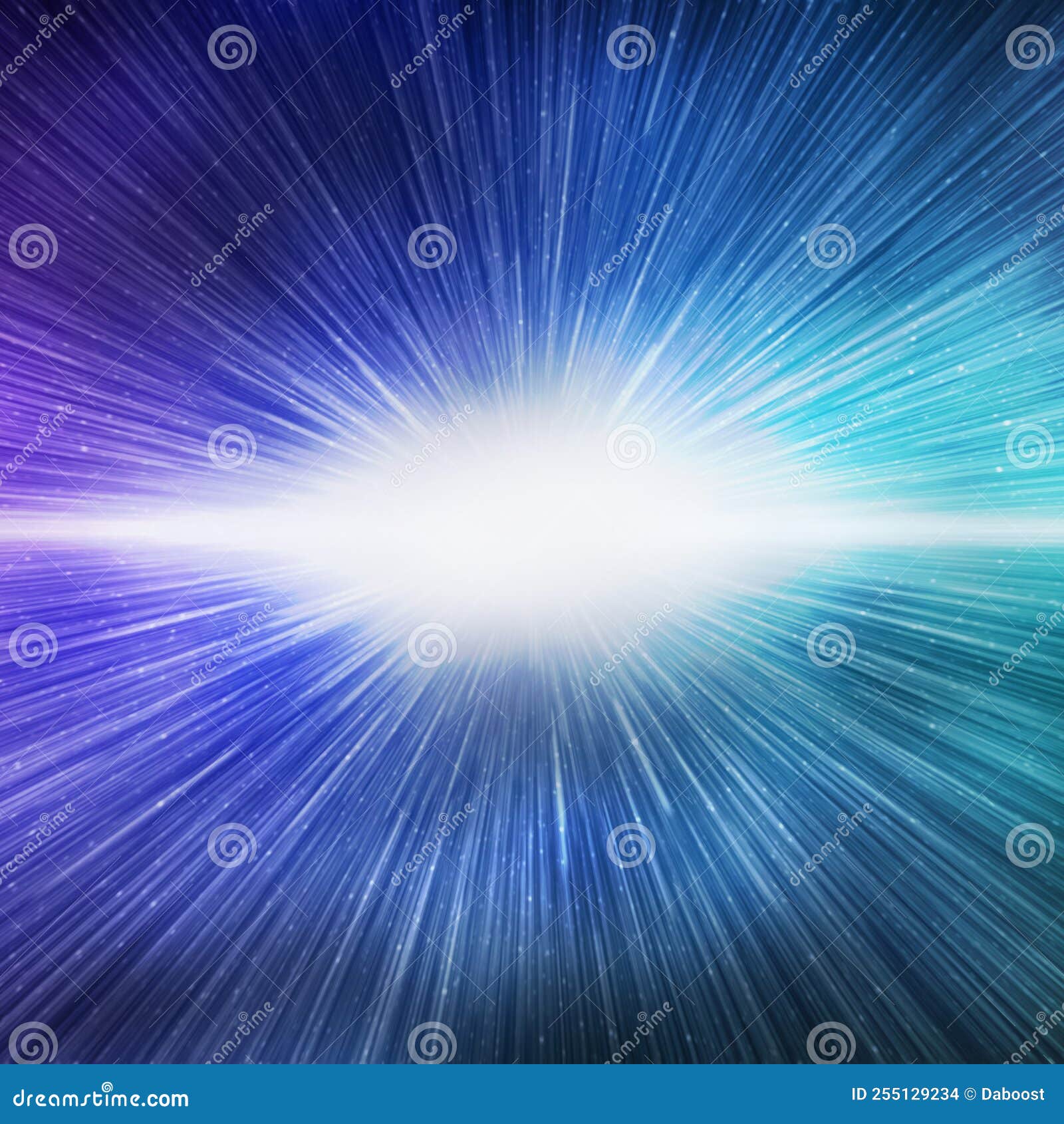 Big Bang Effect on Bright Blue Galaxy Sky, Square Background Stock ...