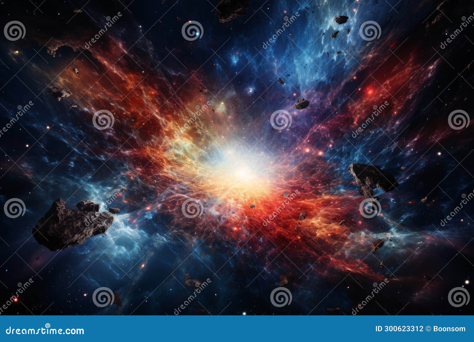 Big Bang Explosion, the Birth of the Universe. Generative Ai Stock ...