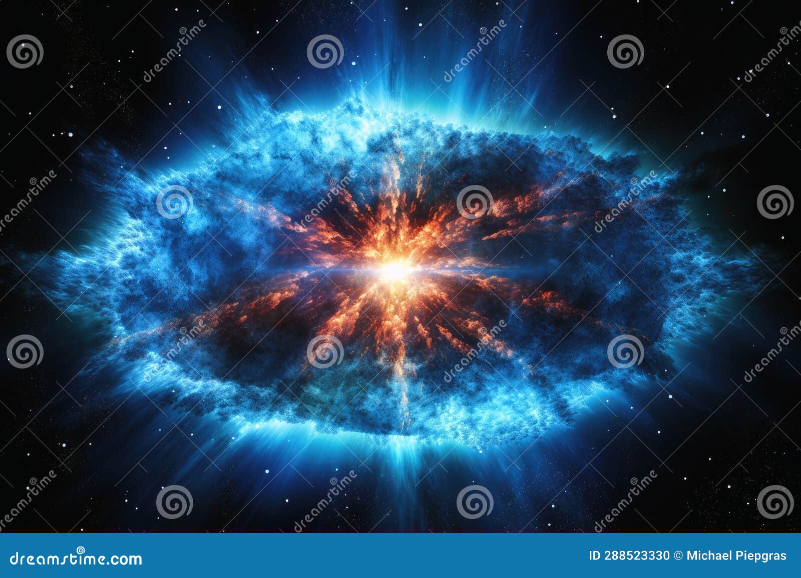 The Big Bang Explosion at the Start of the Universe Stock Illustration ...