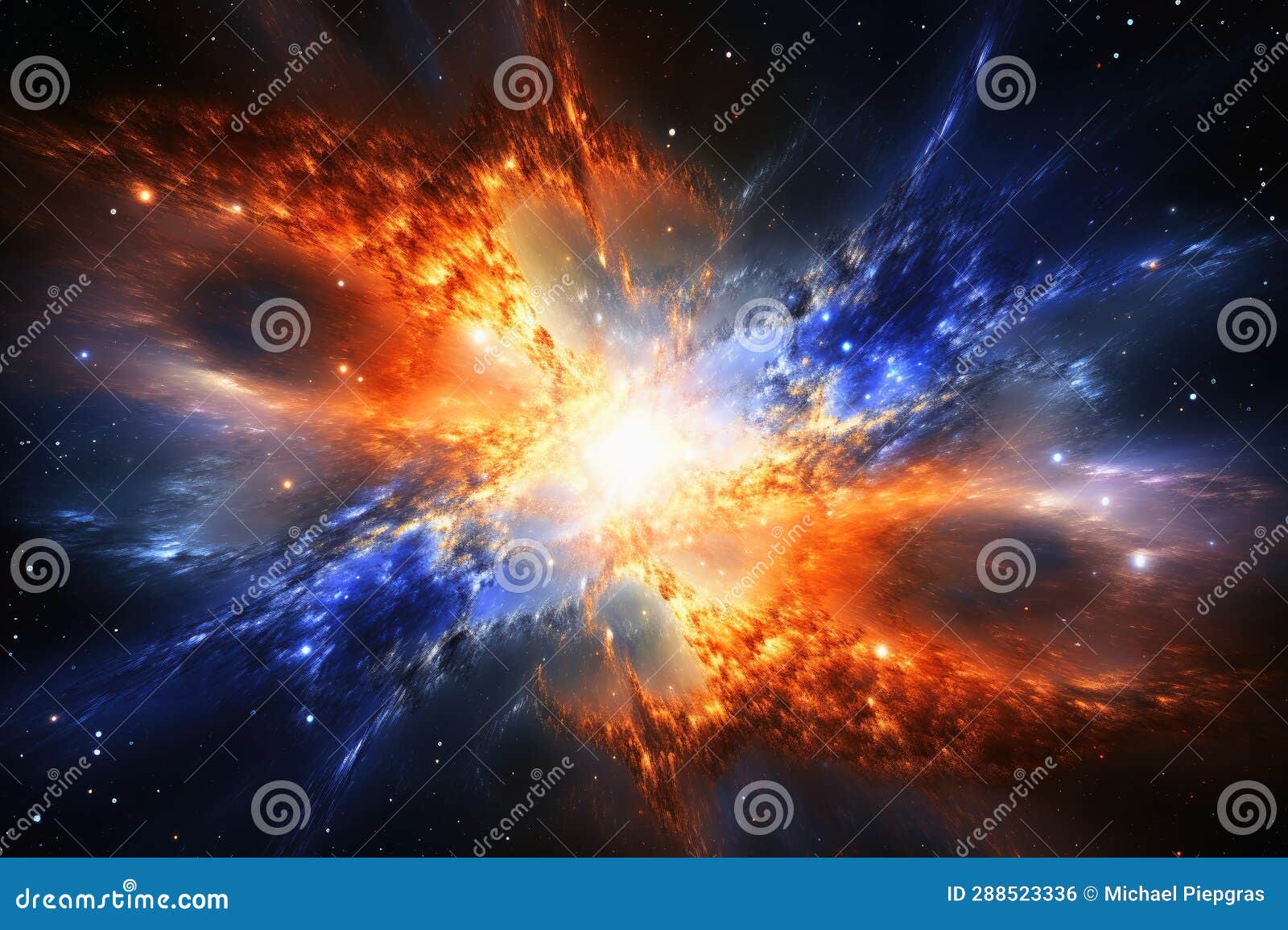 The Big Bang Explosion at the Start of the Universe Stock Photo - Image ...