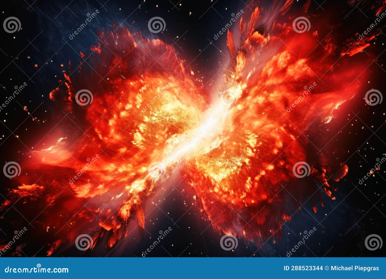 The Big Bang Explosion at the Start of the Universe Stock Photo - Image ...