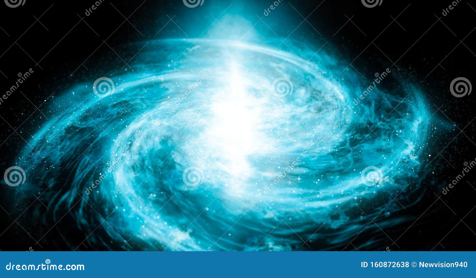 A Big Bang Forming A Spiral Galaxy Universe. Gorgeous Abstract ...