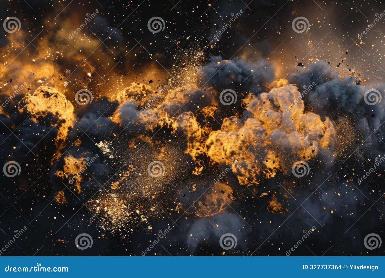 Big Bang Theory Exploding with Fire and Smoke Creating Universe Stock ...