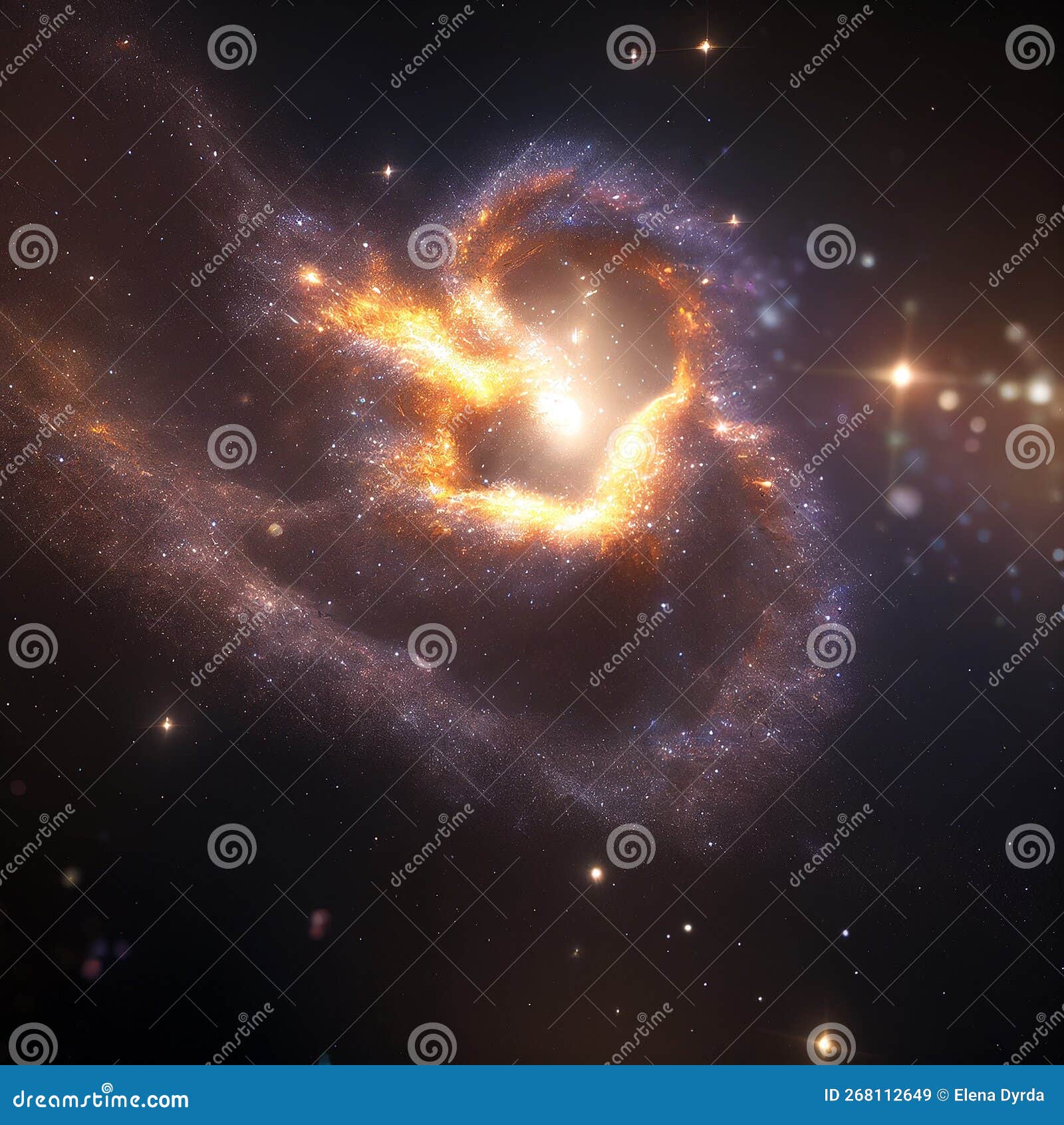 Big Bang in the Universe, Galaxy Travelling Stock Image - Image of ...