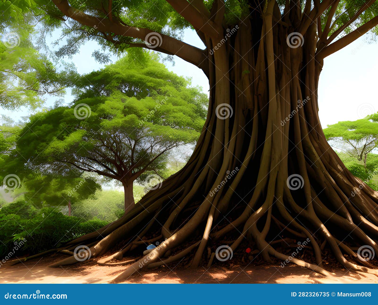 Roots Of A Banyan Tree , Ai Generated Stock Photography | CartoonDealer ...