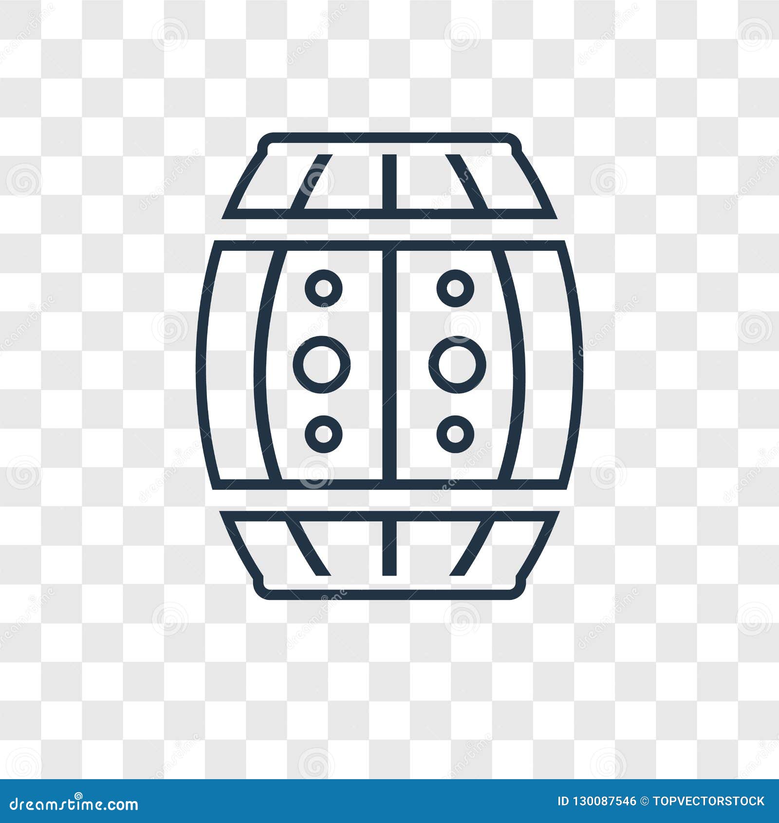 Barrel Concept Vector Linear Icon Isolated On Transparent Background ...