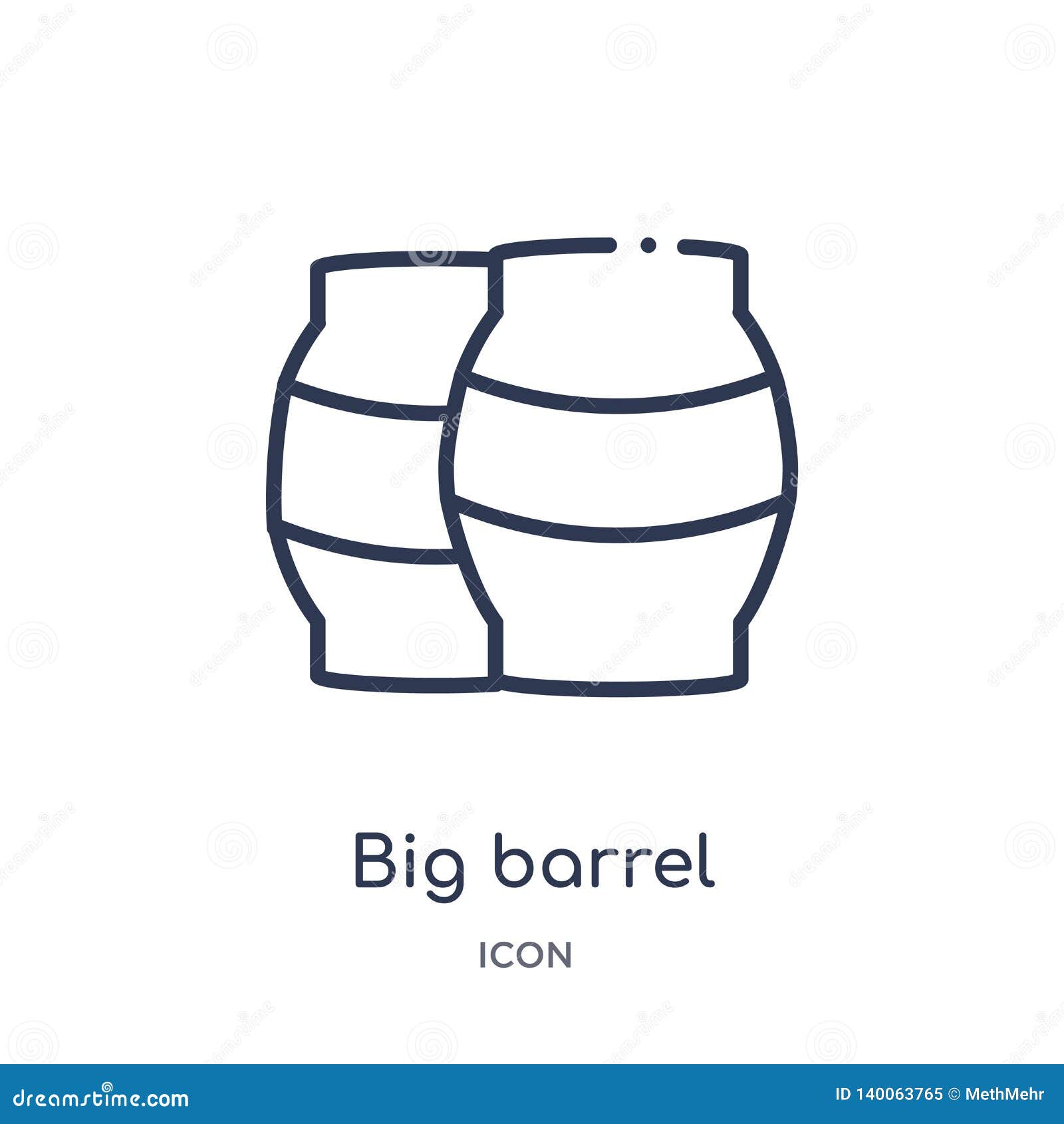 Big Barrel Icon from Nautical Outline Collection. Thin Line Big Barrel ...
