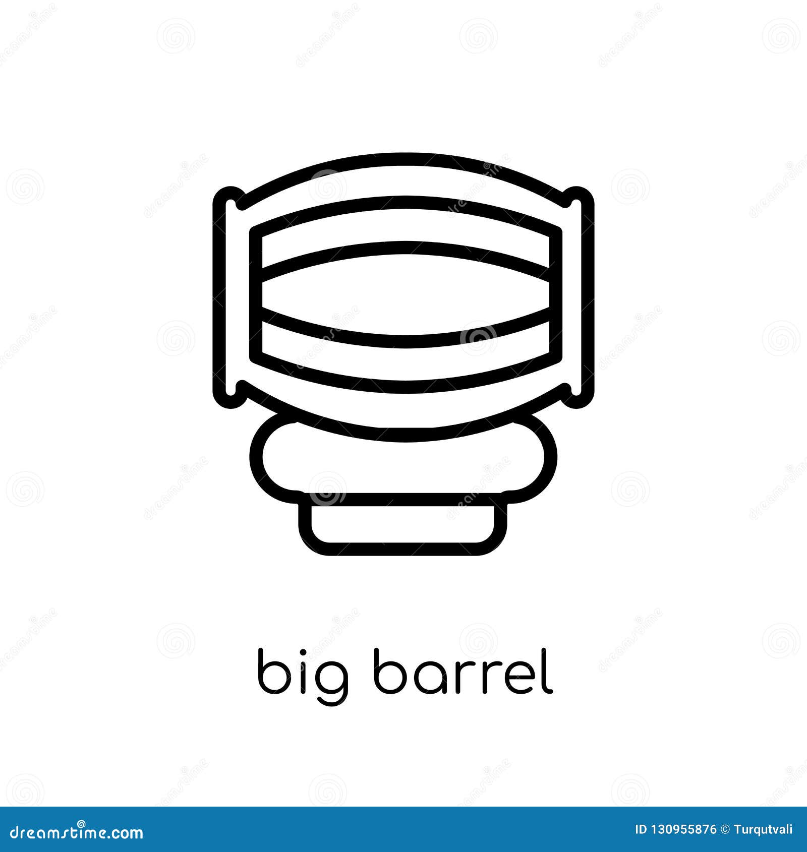 Big Barrel Icon. Trendy Modern Flat Linear Vector Big Barrel Icon on ...