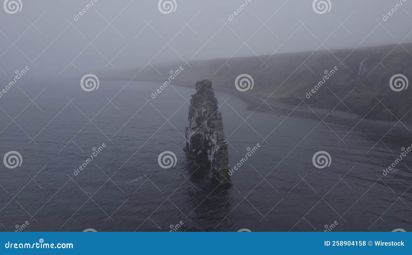 Big Basalt Stack Resembling a Drinking Dragon in the Middle of the Sea ...