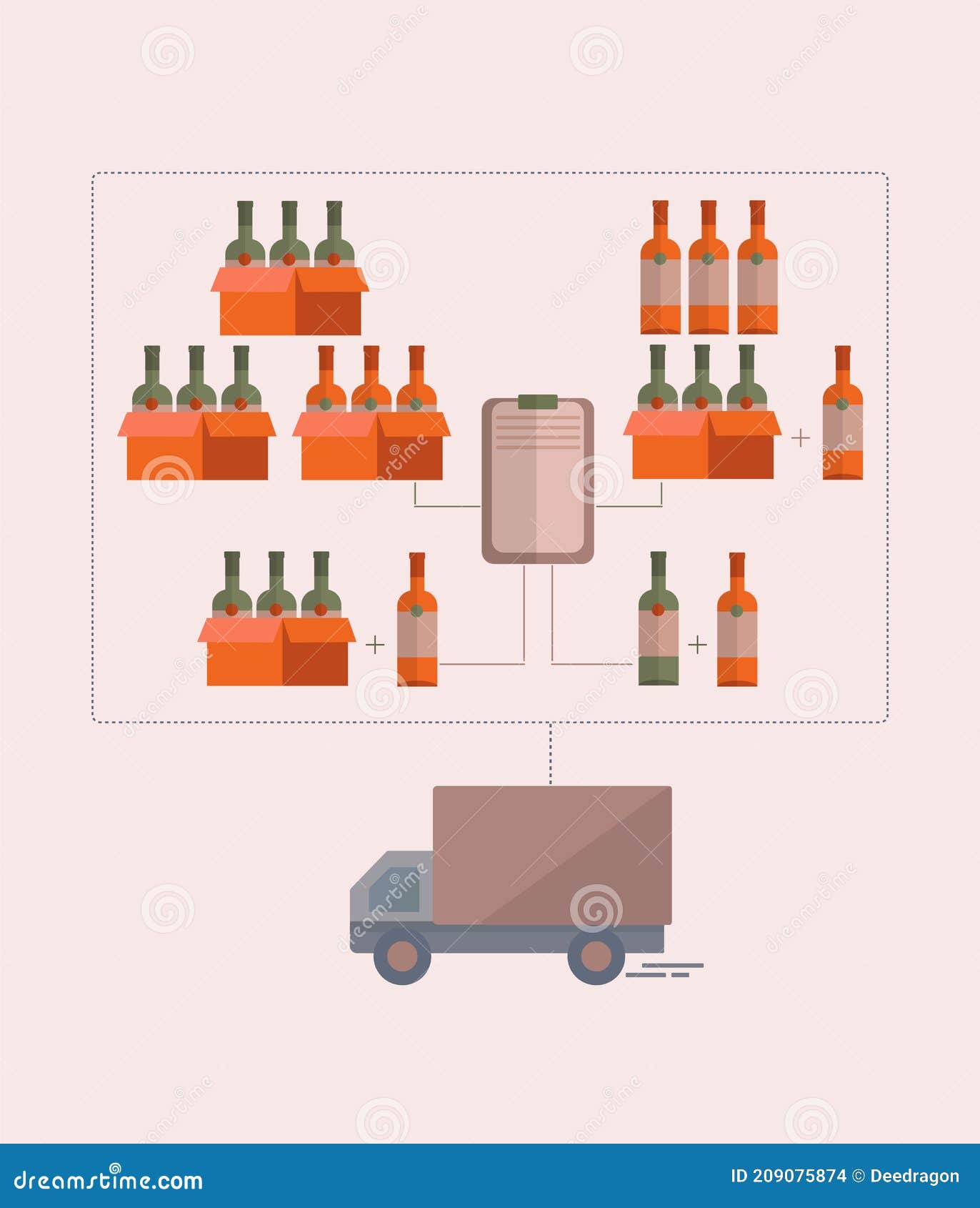 Big Batch of Alcohol Drinks Ordering Infographics Stock Illustration ...