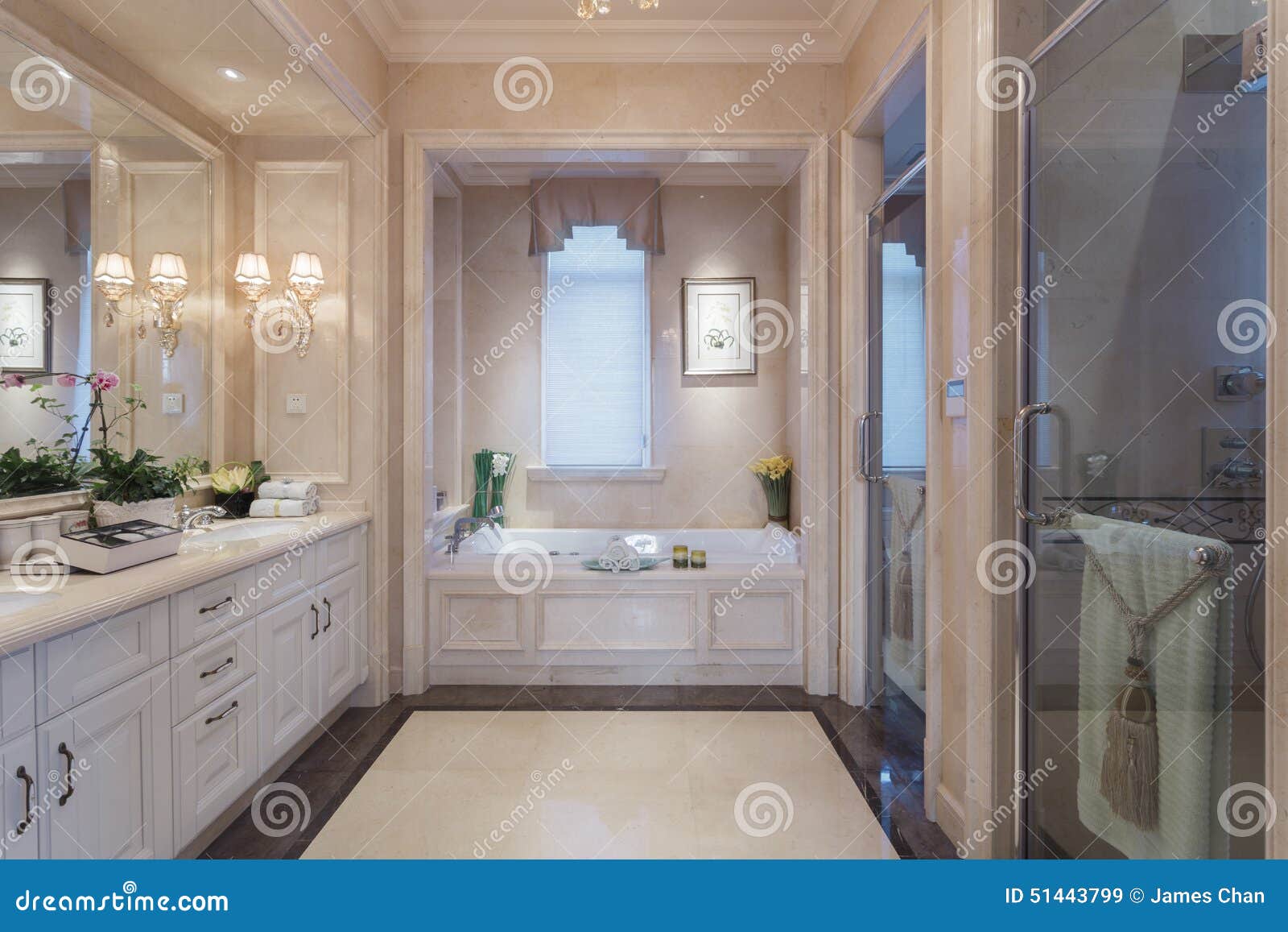 Big bathroom stock image. Image of bathroom, water, towel - 51443799