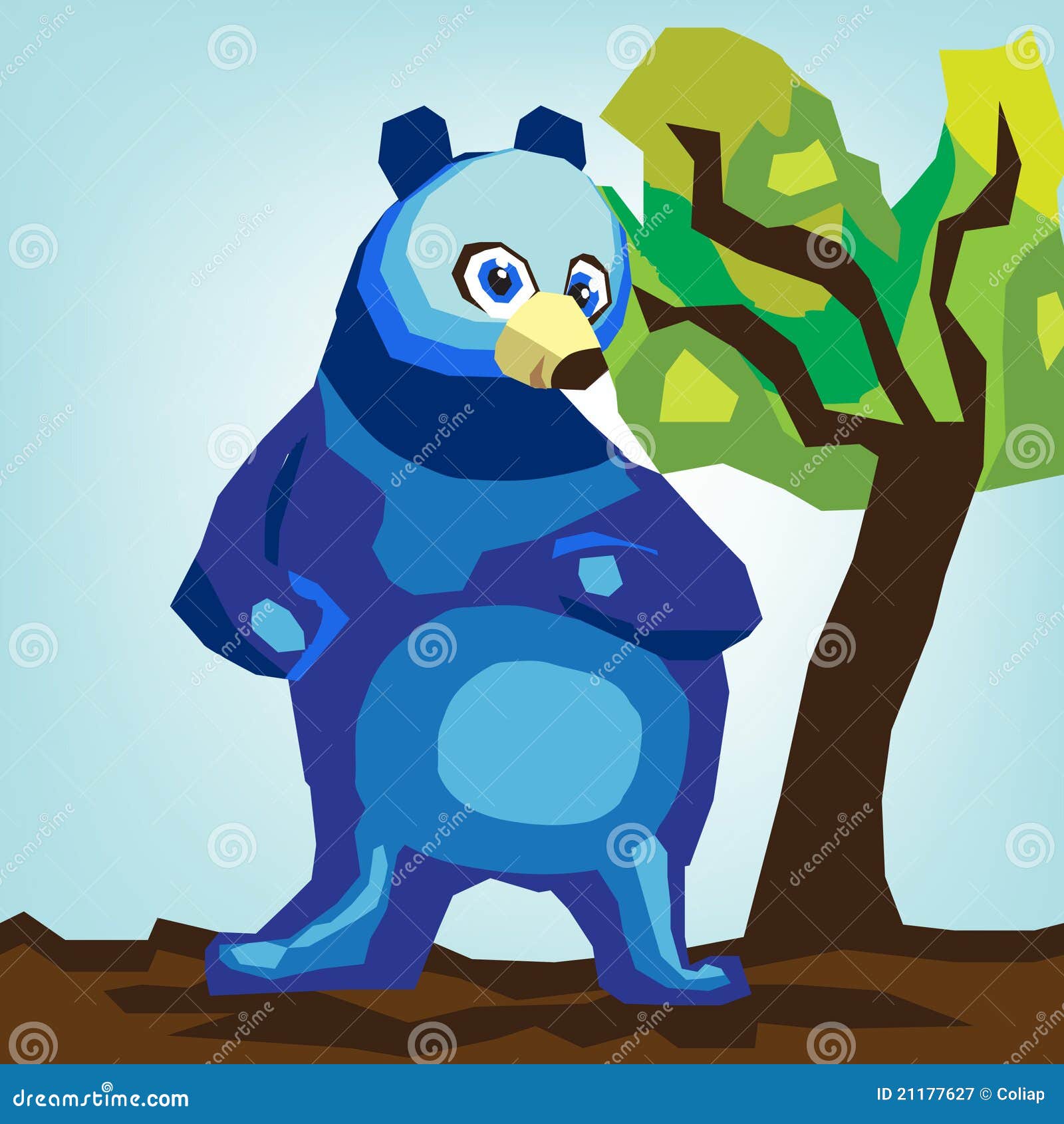 Big bear abstract stock vector. Illustration of ground - 21177627