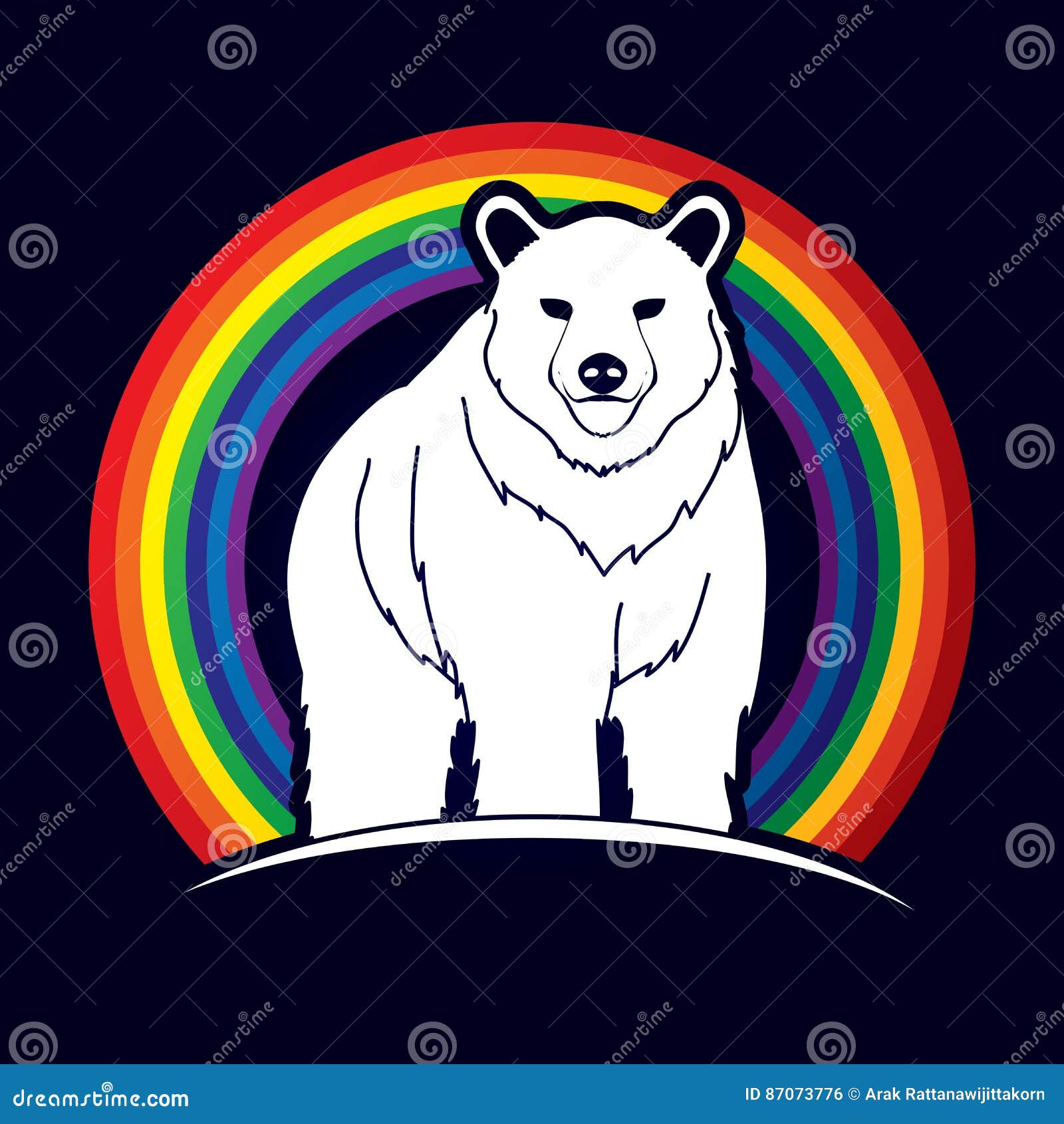 Big Bear Standing stock vector. Illustration of icon - 87073776