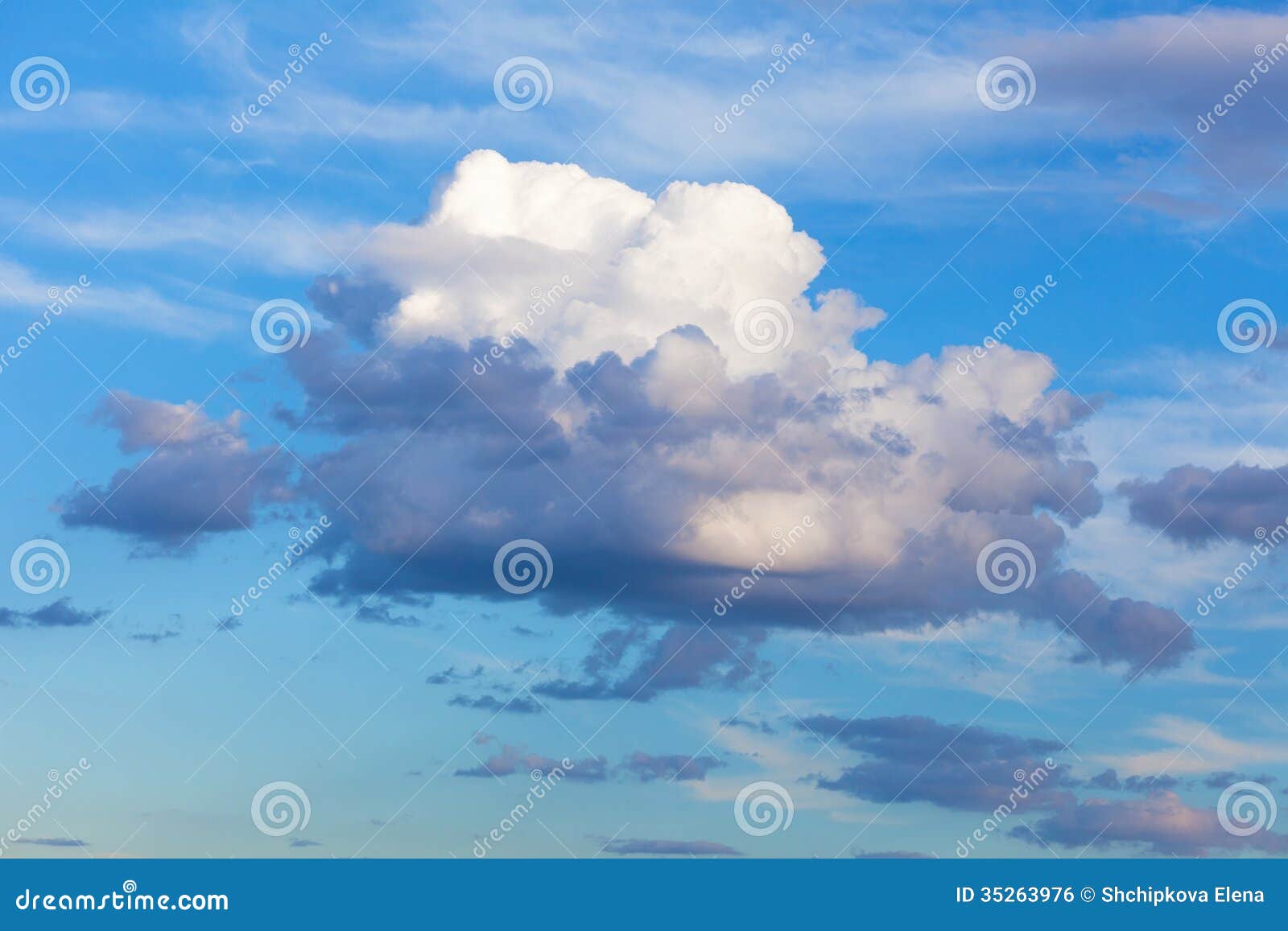 Big beautiful cloud stock photo. Image of clear, view - 35263976