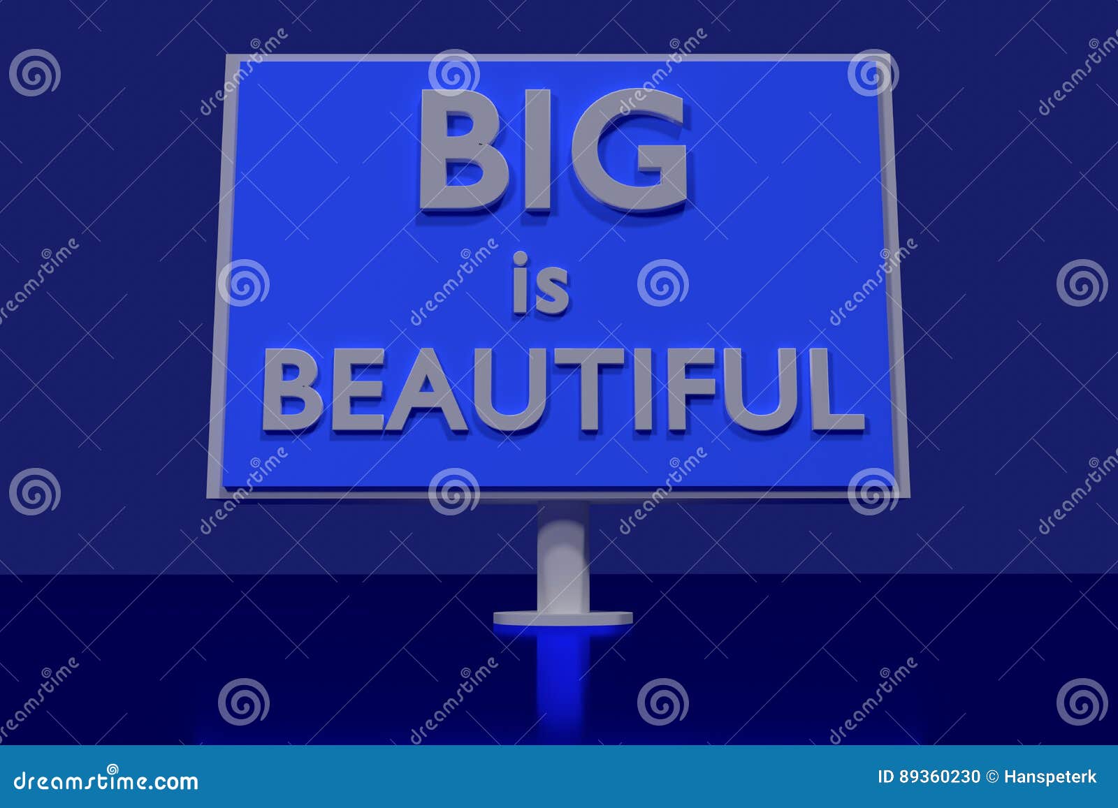 BIG is BEAUTIFUL! stock illustration. Illustration of white - 89360230