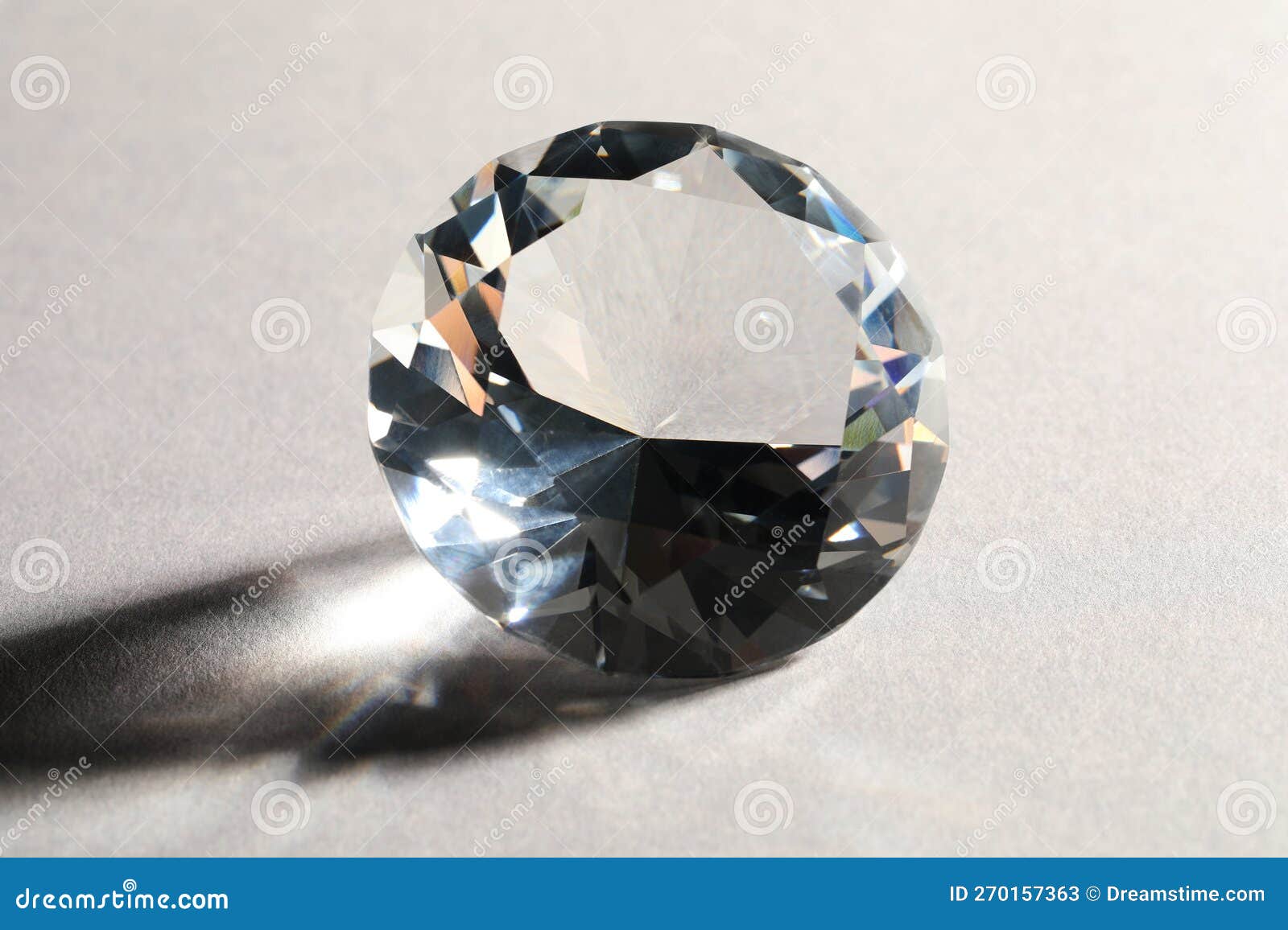 Big Beautiful Dazzling Diamond on White Background Stock Image - Image ...