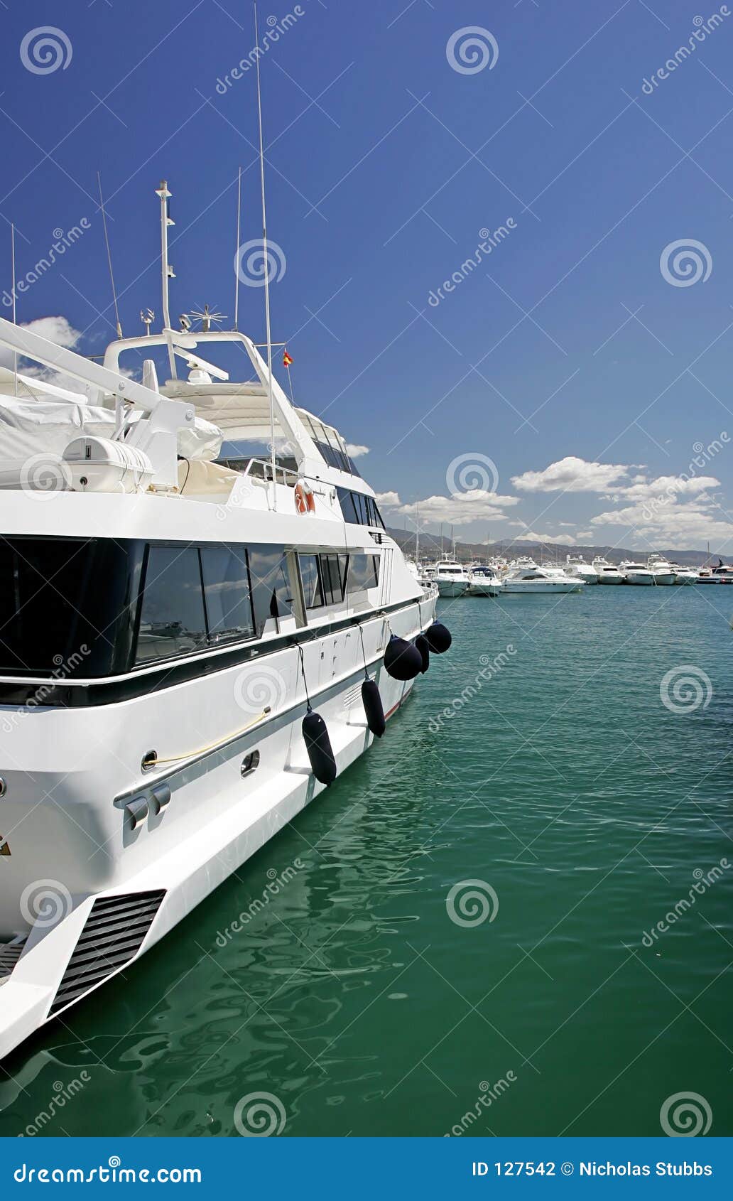 Big, Beautiful, Stunning and Luxurious White Yachts Stock Photo - Image ...