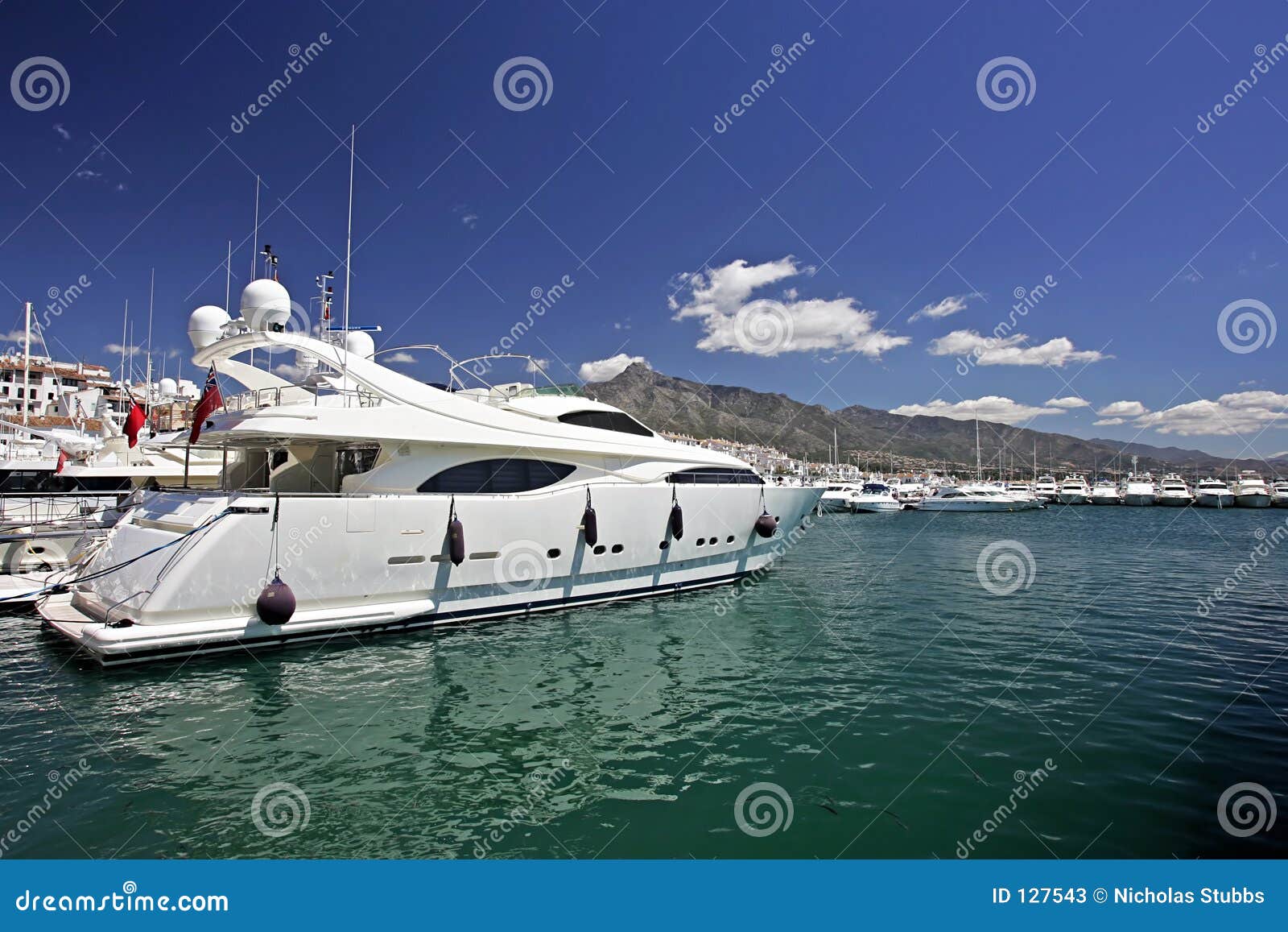 Big, Beautiful, Stunning and Luxurious White Yachts Stock Image - Image ...