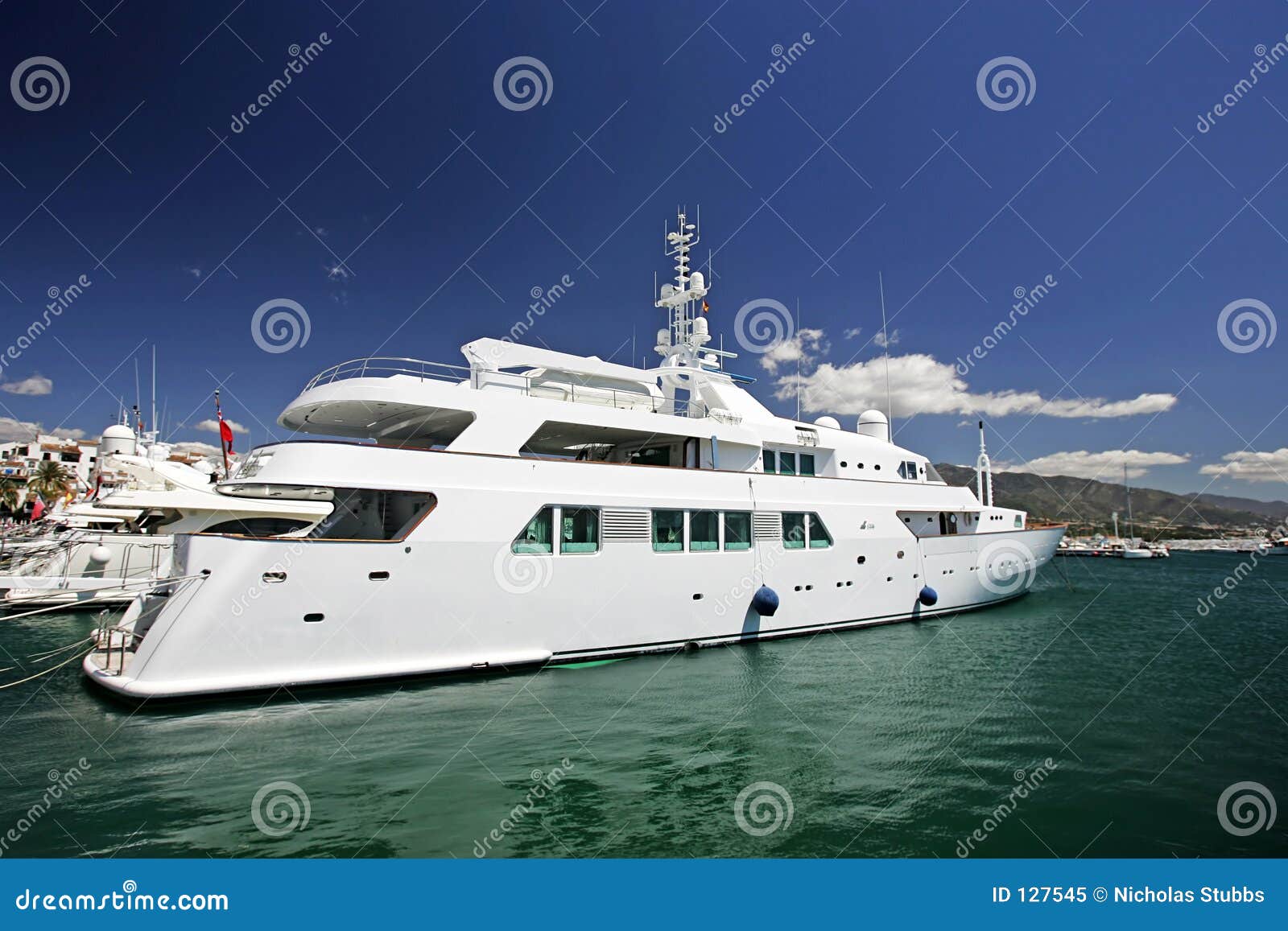 Big, Beautiful, Stunning and Luxurious White Yachts Stock Image - Image ...