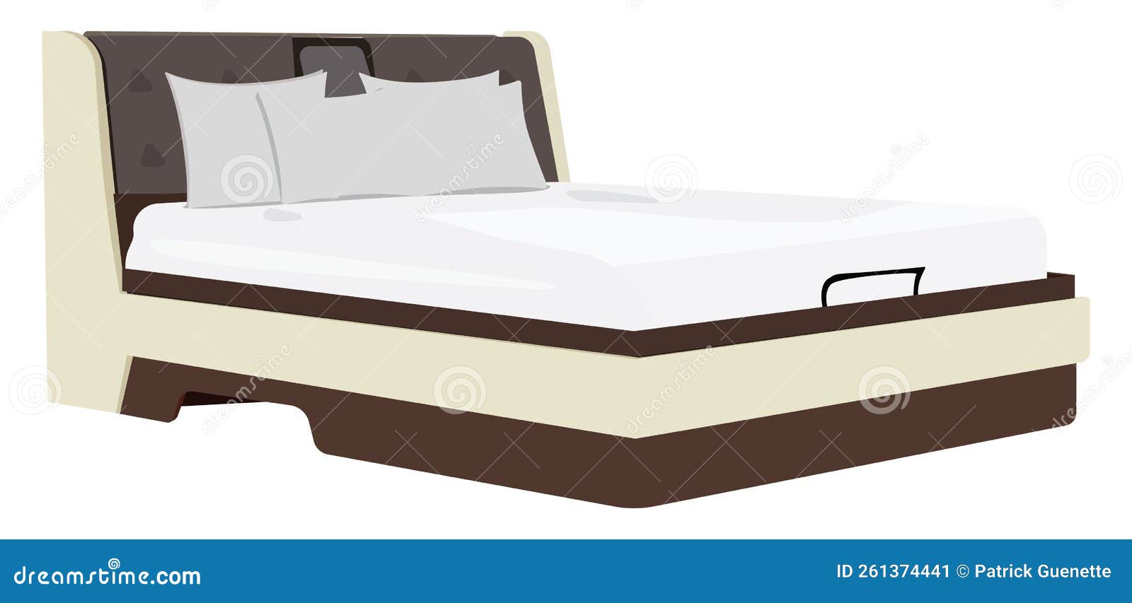 Big bed, icon stock vector. Illustration of vector, element - 261374441