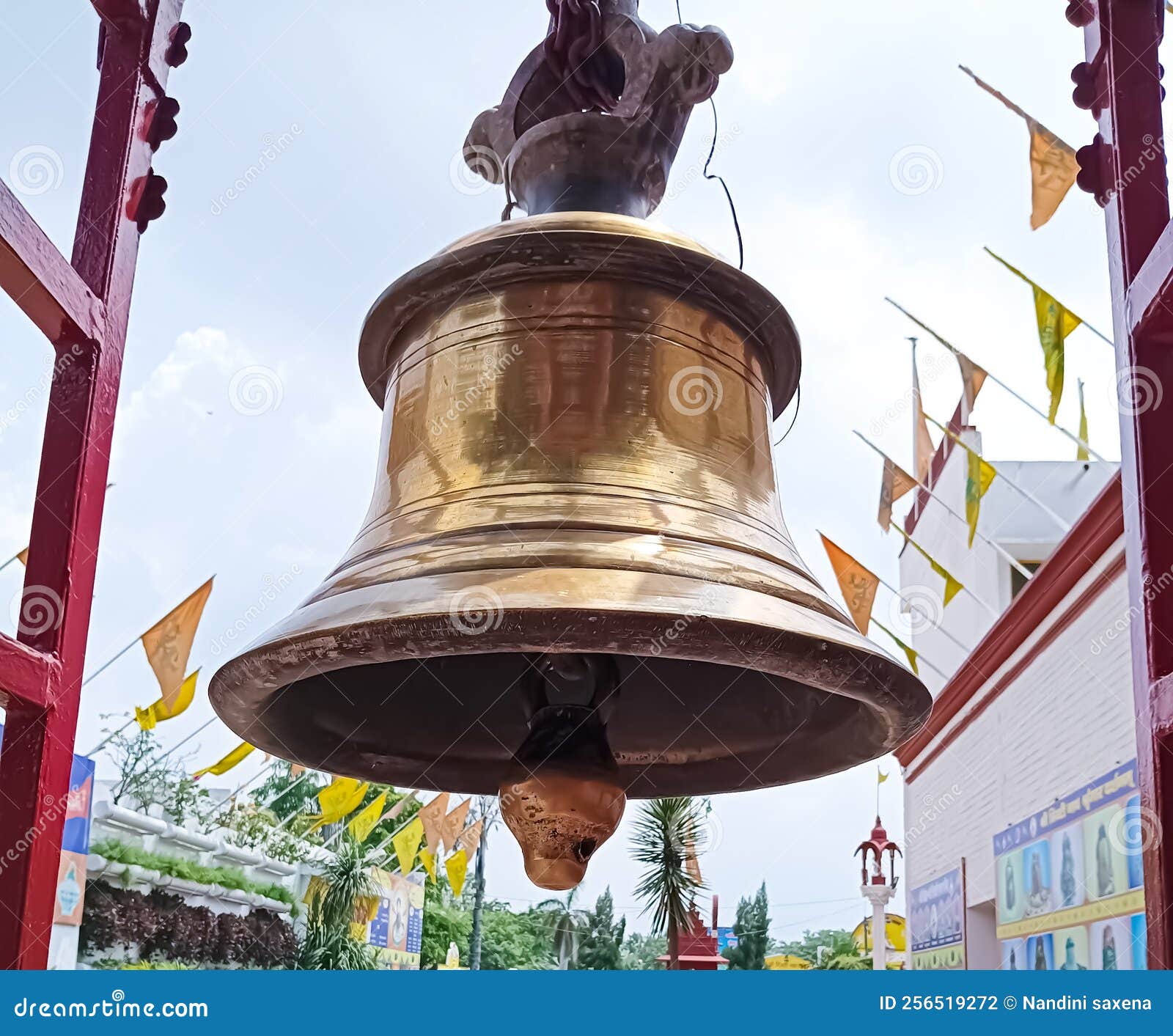 Big Bell Hanging in Tha Tample. Stock Photo - Image of travel, bell ...