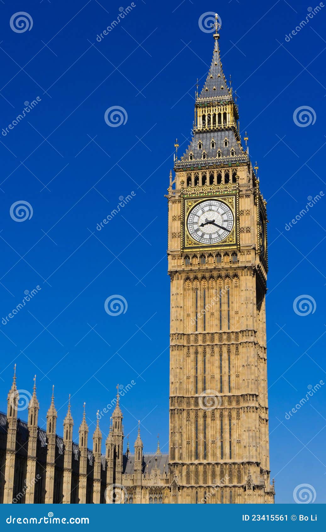 Big Ben stock image. Image of icon, afternoon, time, clock - 23415561