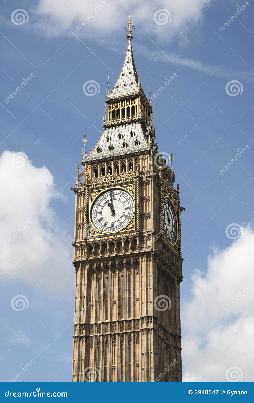 Big ben against a blue sky stock image. Image of british - 2840547