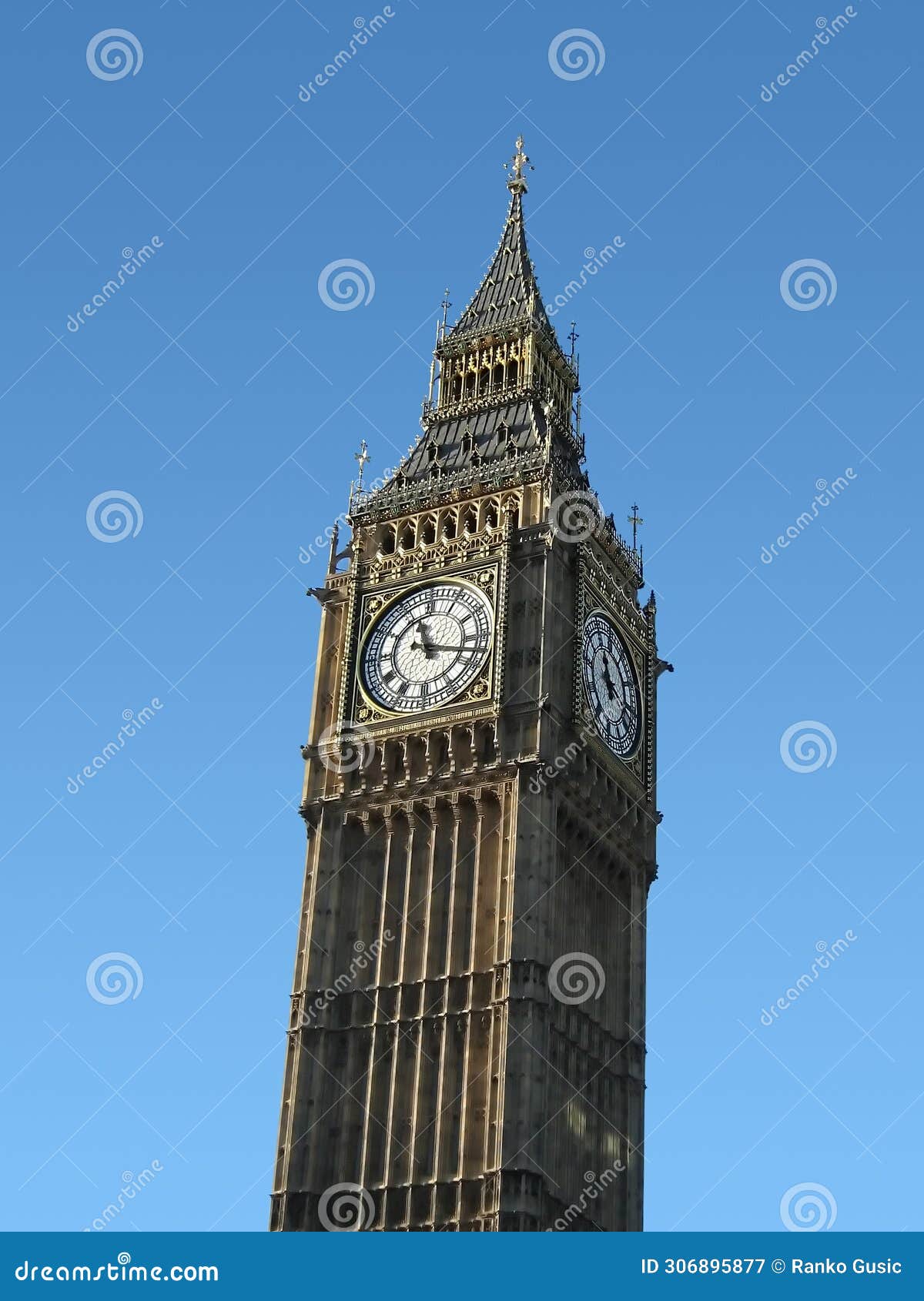 Big Ben. Symbol of London on Clear Sky Stock Image - Image of city ...