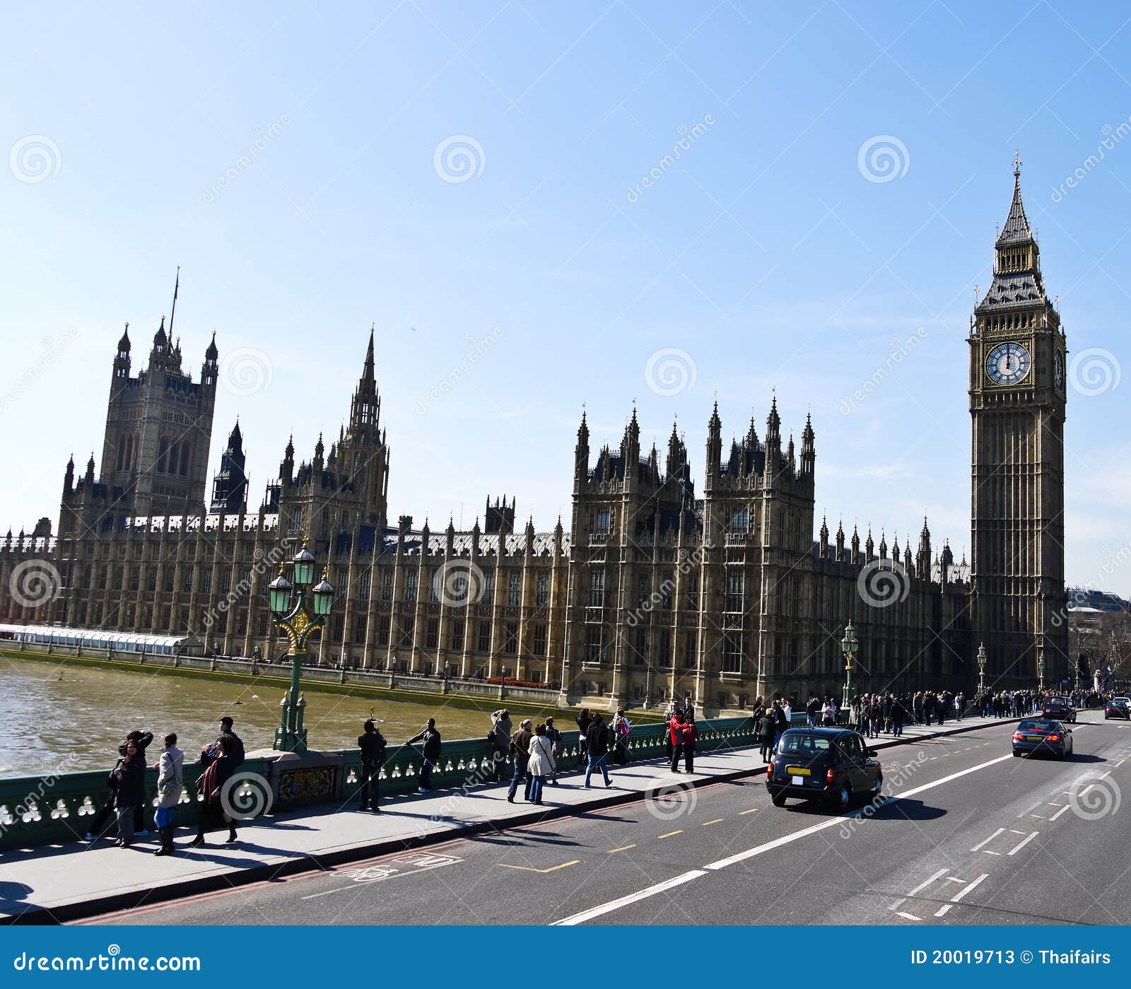 Big Ben with Blue Sky Background , UK, London Stock Image - Image of ...