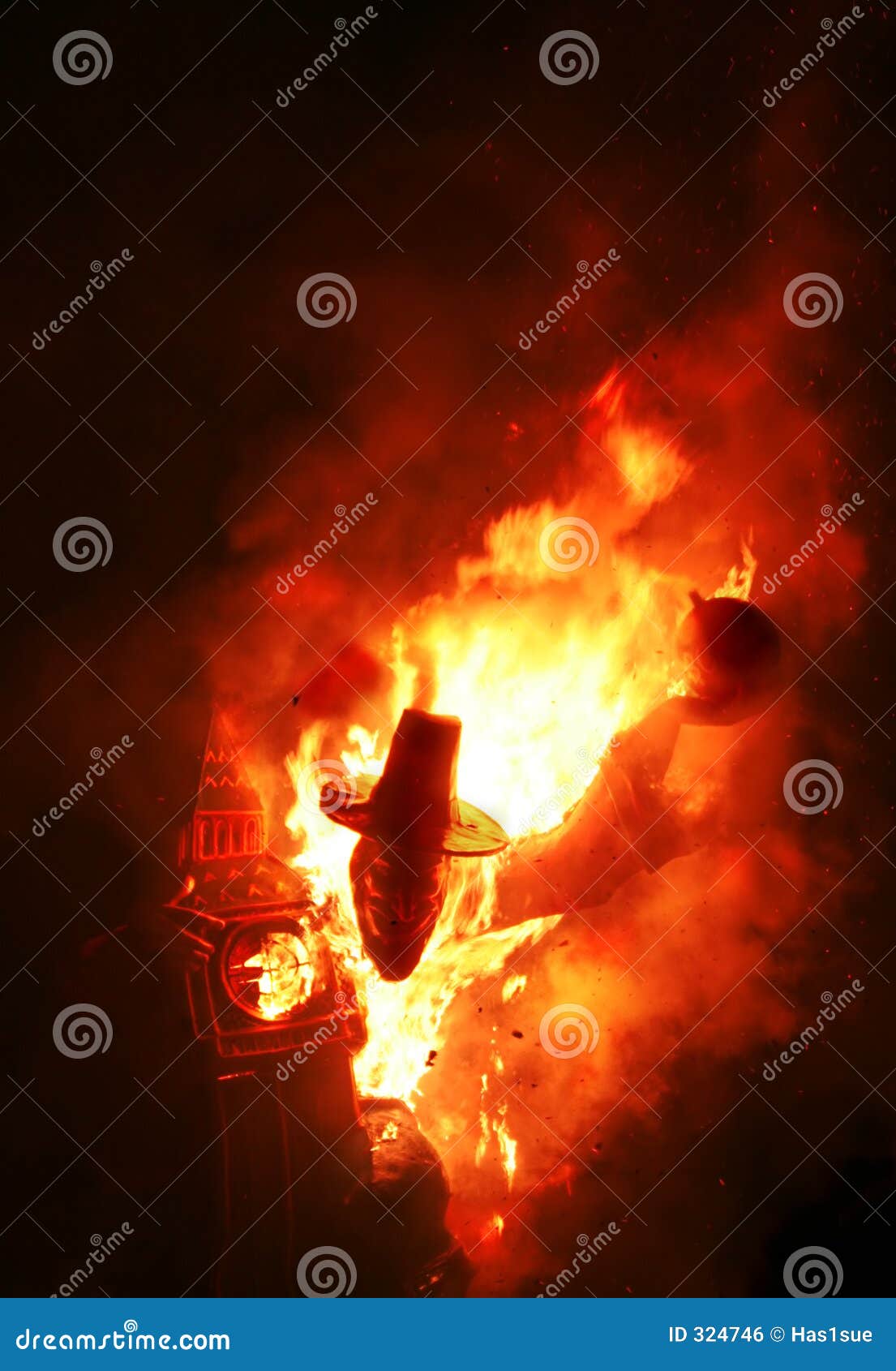 Big Ben Burns stock photo. Image of design, flame, night - 324746