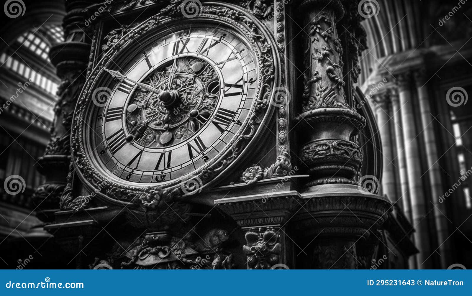 Big Ben Clock Clock Face Generative AI Stock Illustration ...