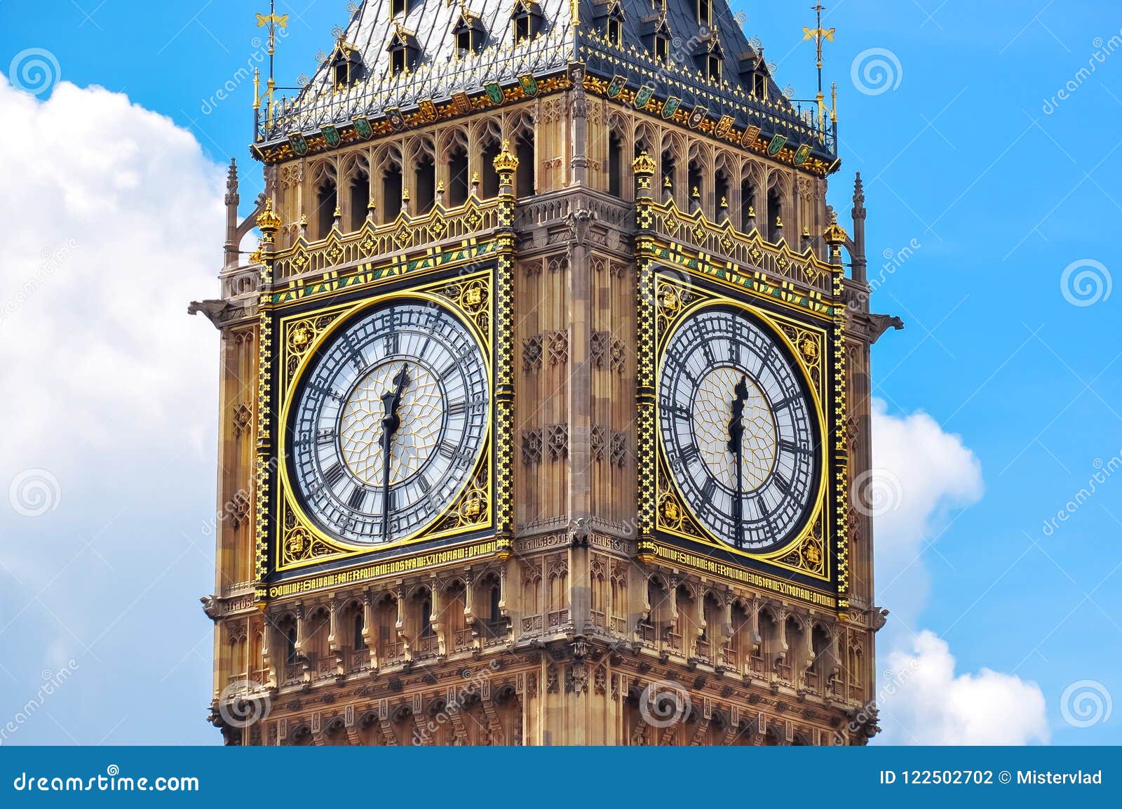 Big Ben clock, London, UK stock photo. Image of tourism - 122502702