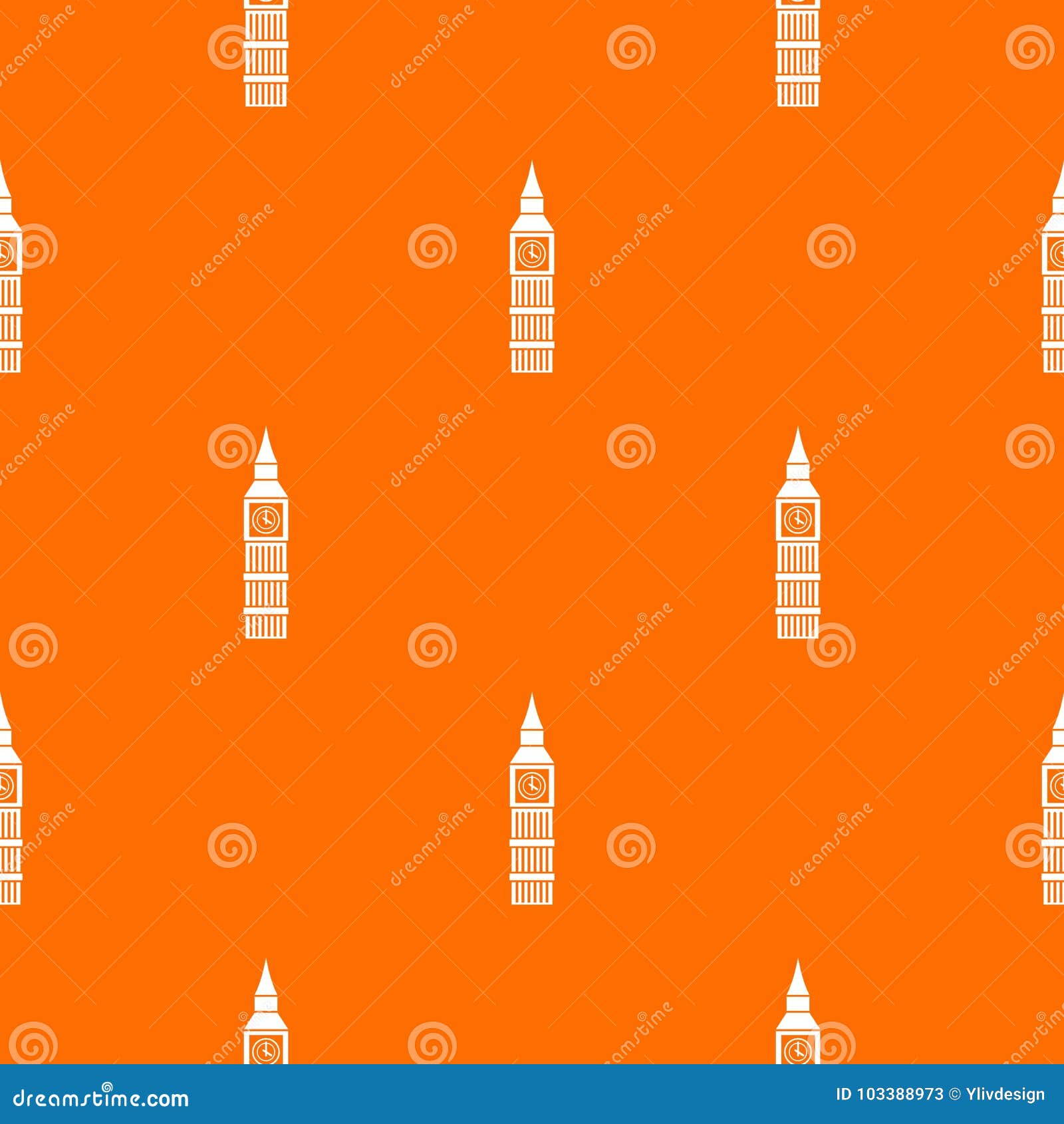 Big Ben Clock Pattern Seamless Stock Vector - Illustration of london ...