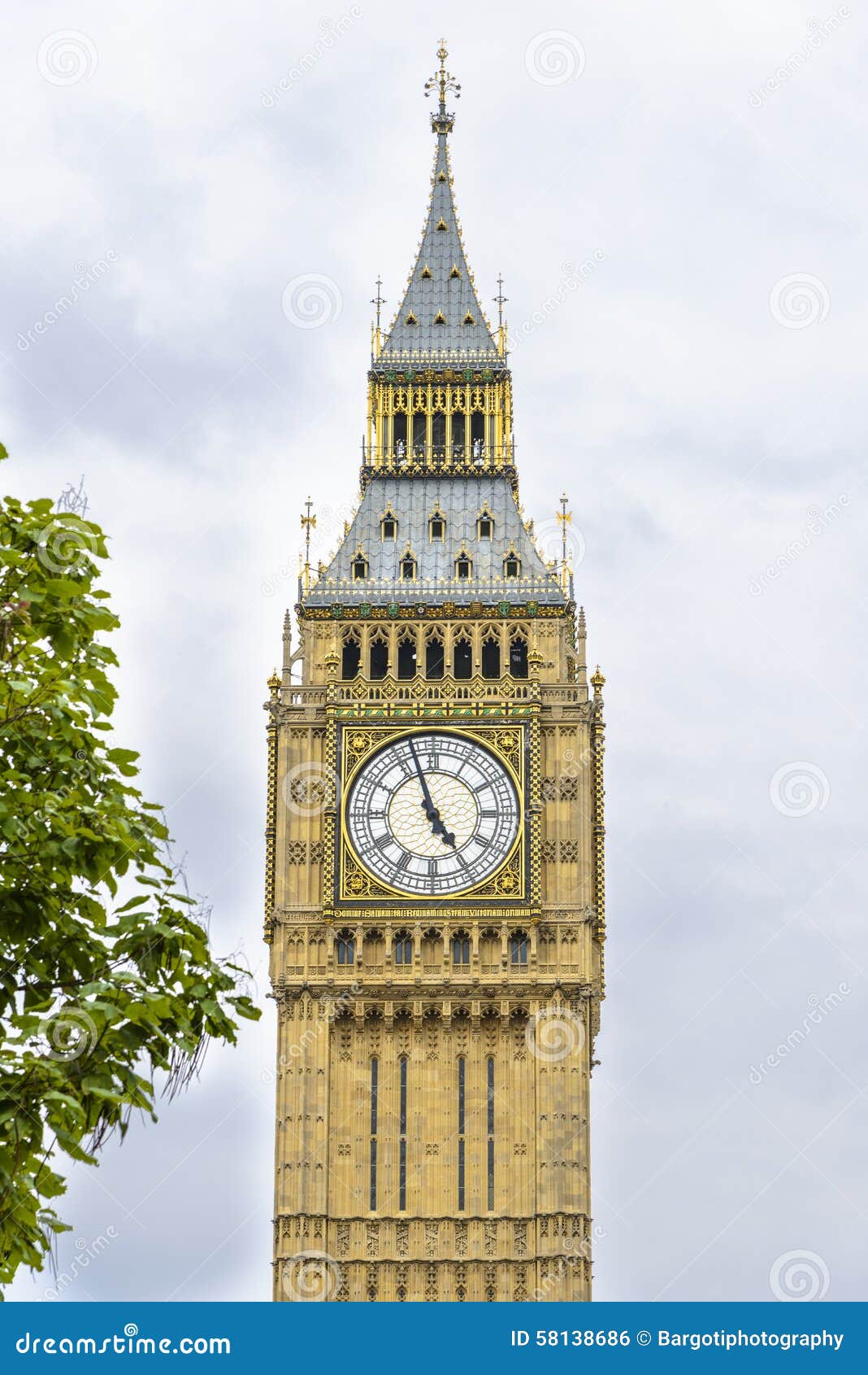 Big Ben (clock Tower) in London Stock Photo - Image of building ...