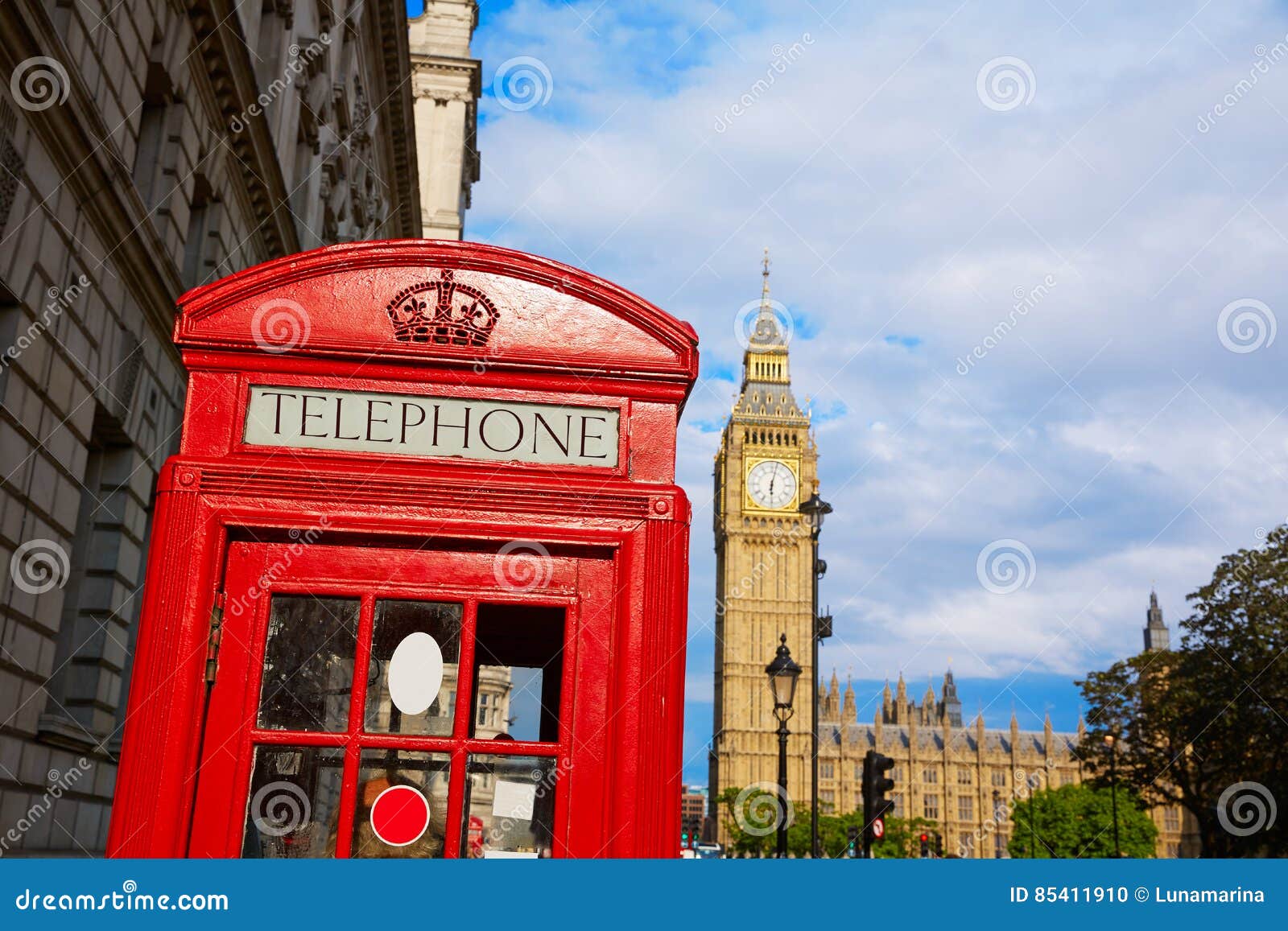 Big Ben Clock Tower in London England Stock Photo - Image of facade ...