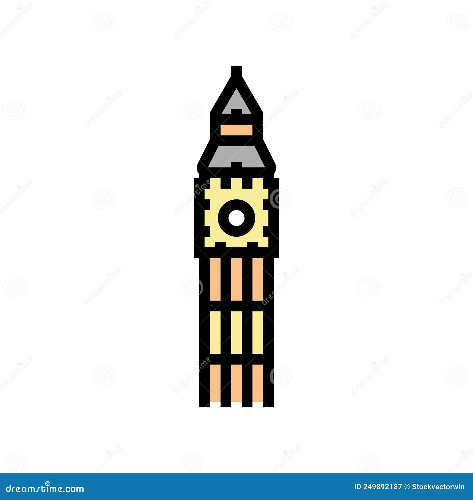 Big Ben Color Icon Vector Illustration Stock Vector - Illustration of ...