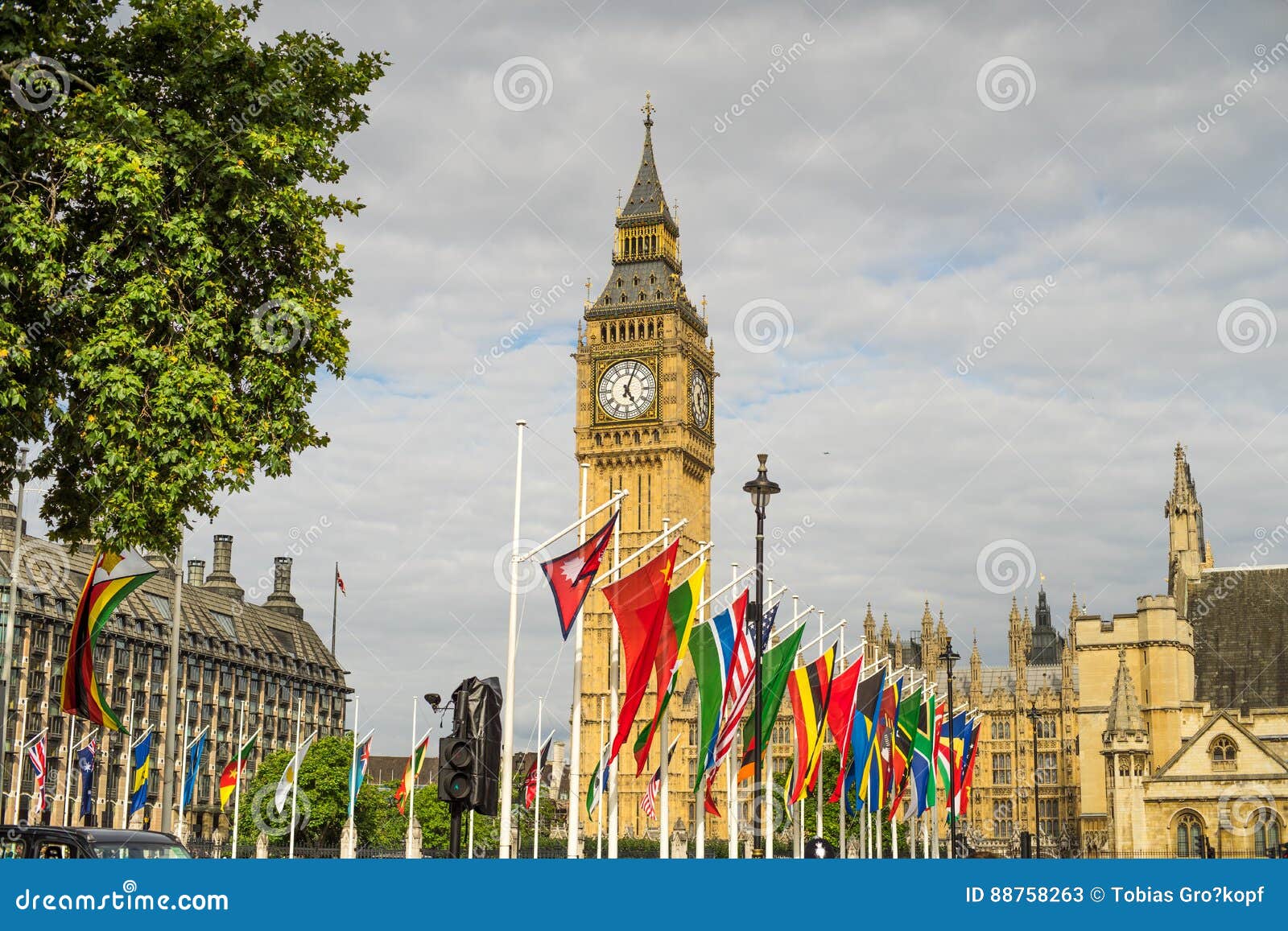 Big Ben With Country Flags Royalty-Free Stock Photography ...
