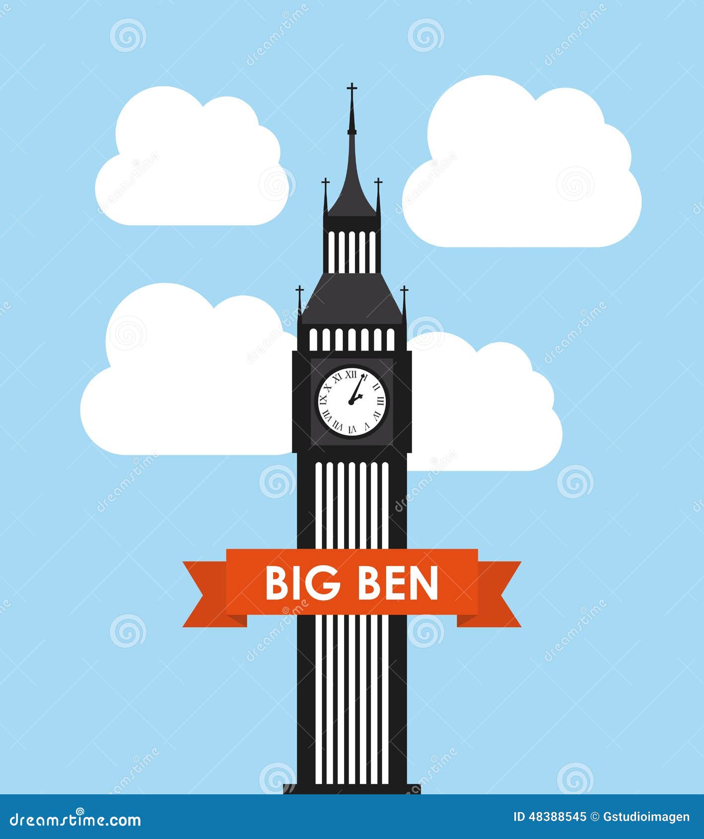 Big ben design stock illustration. Illustration of historical - 48388545