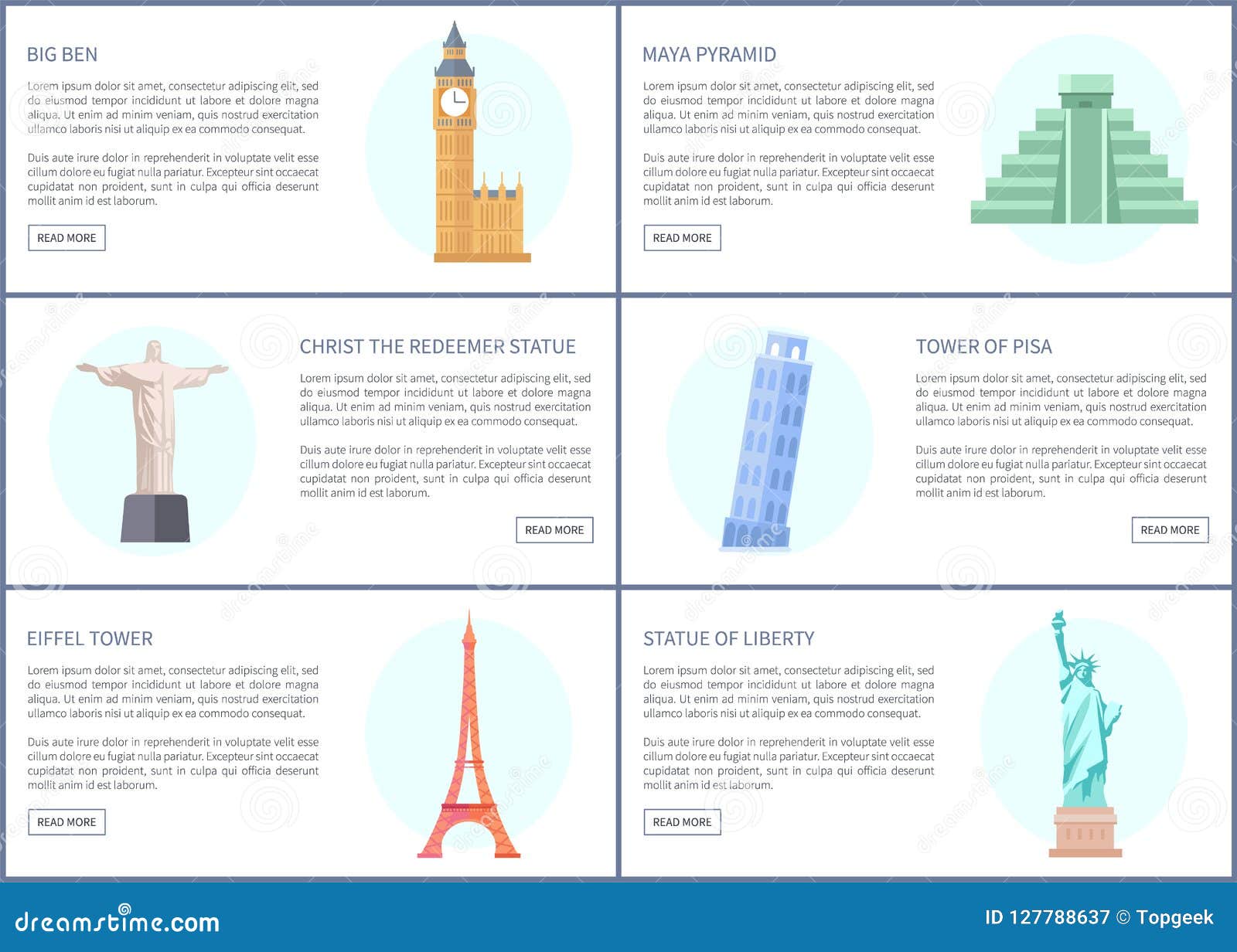 Big Ben E Maya Pyramid Set Vetora Illustration Fotografia Editorial ...