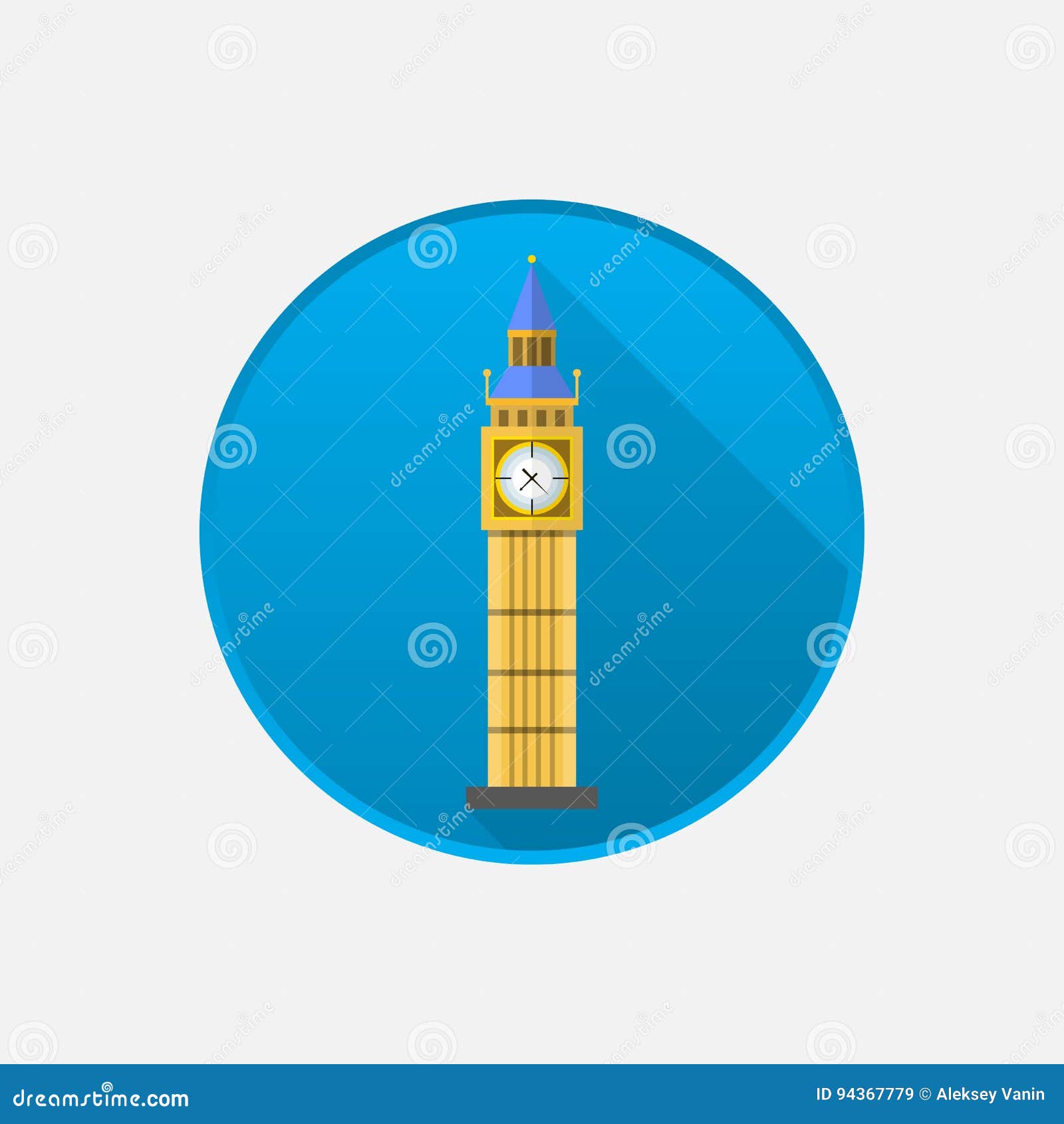 Big Ben Icon Isolated on White Stock Vector - Illustration of european ...