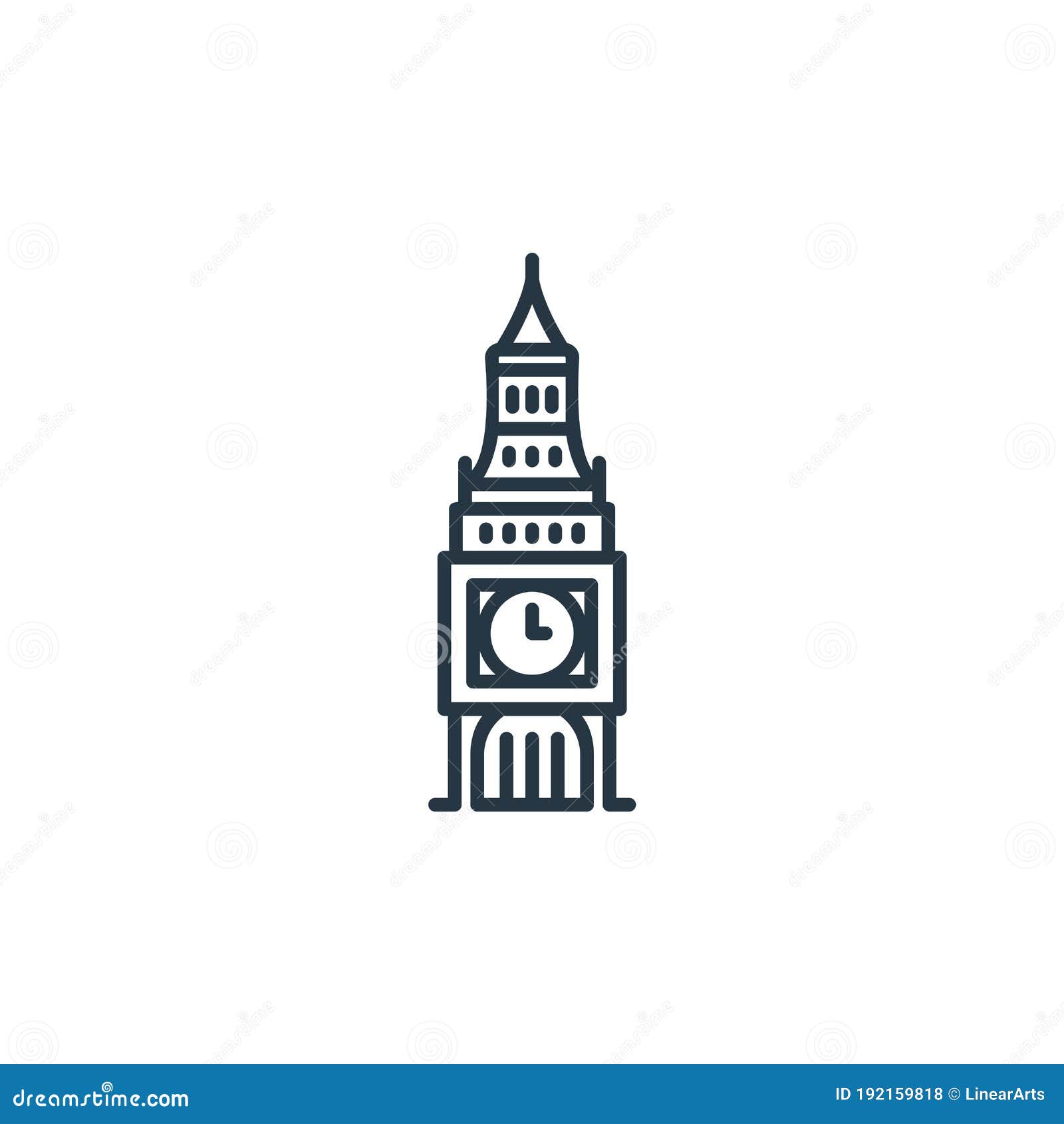 Big Ben Icon Vector from England Concept. Thin Line Illustration of Big ...