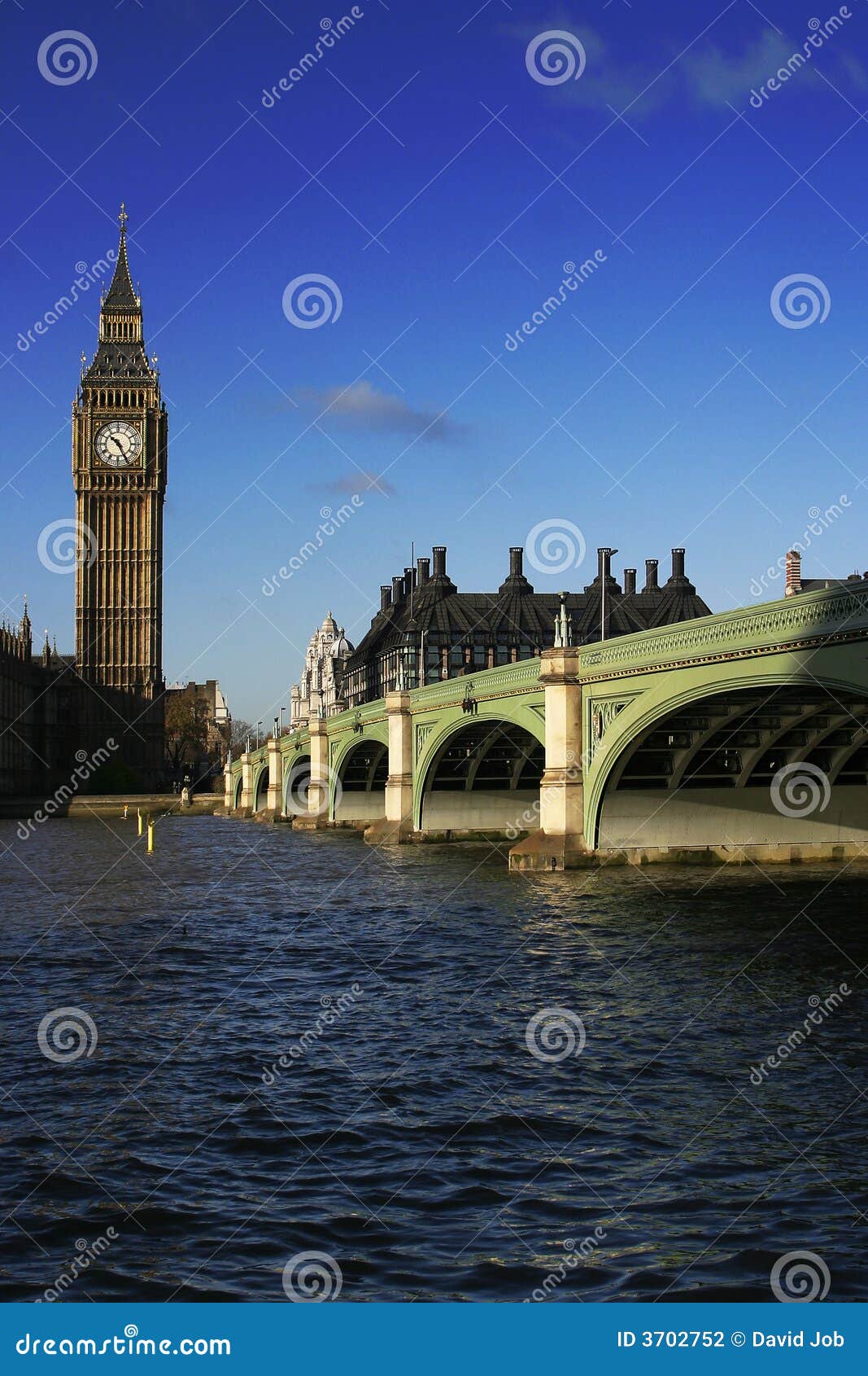 Big Ben London with Blue Sky Stock Photo - Image of medieval, palace ...