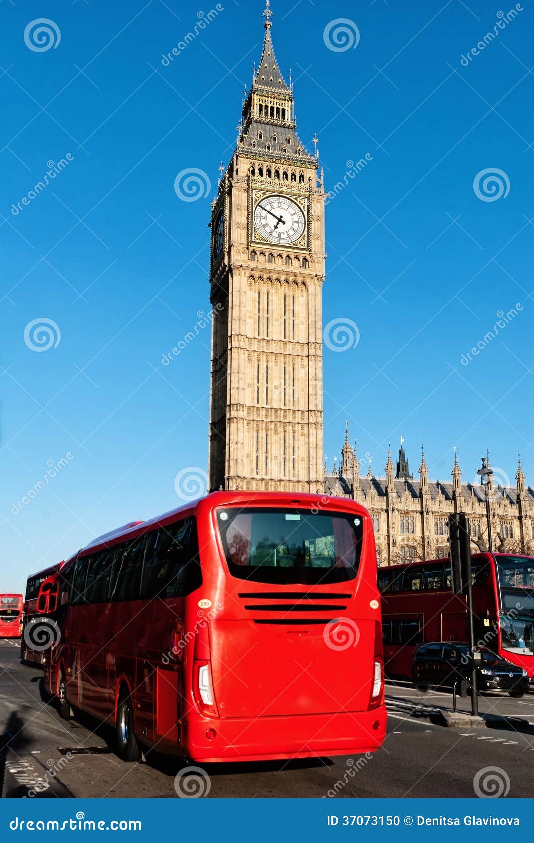 Big ben, London bus stock photo. Image of evening, london - 37073150