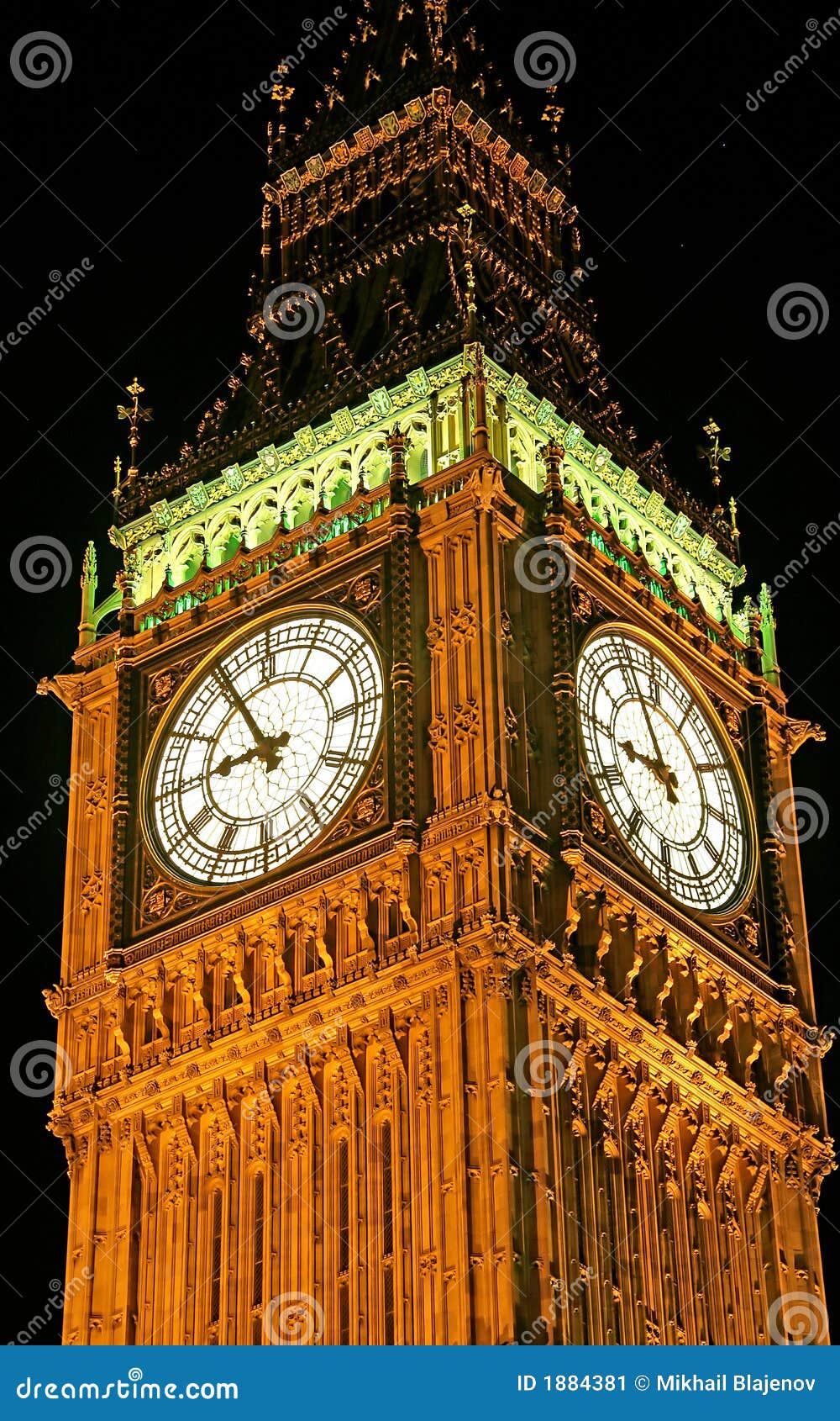 Big Ben Close Up Night