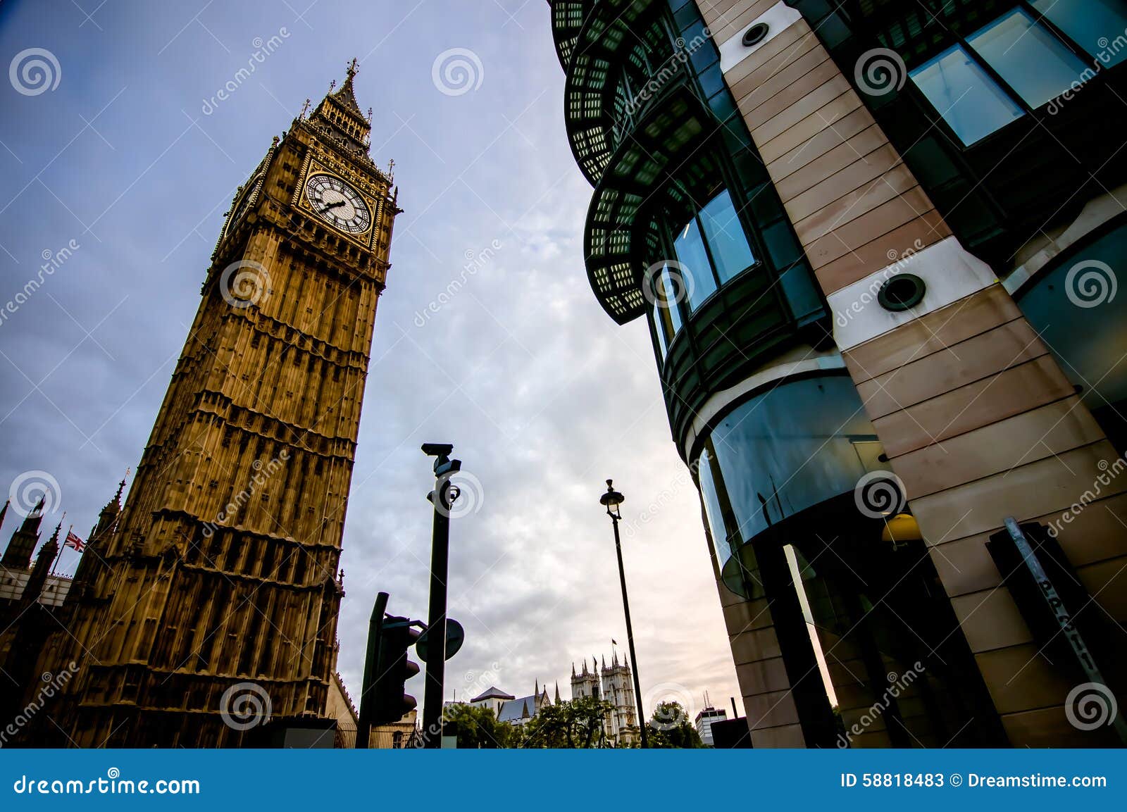 The Big Ben stock image. Image of london, ground, clouds - 58818483