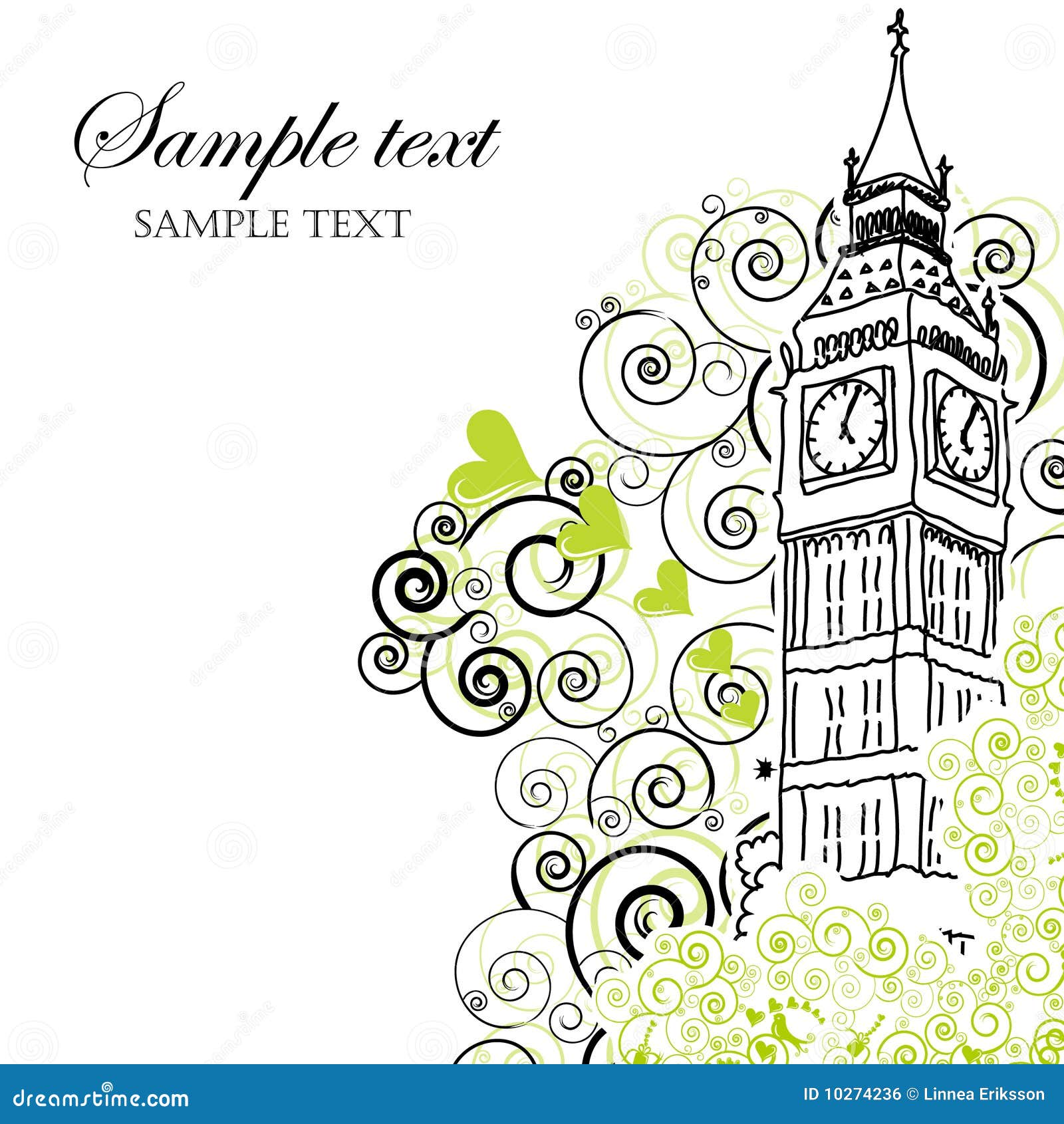 Big Ben Poster, Cover or Greeting Card Stock Vector - Illustration of ...