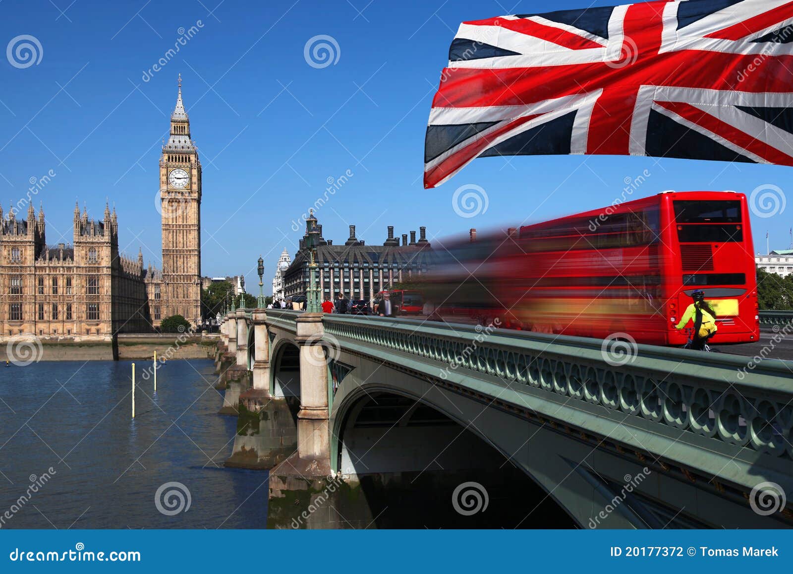 Big Ben with Red Bus in London, UK Stock Photo - Image of historical ...