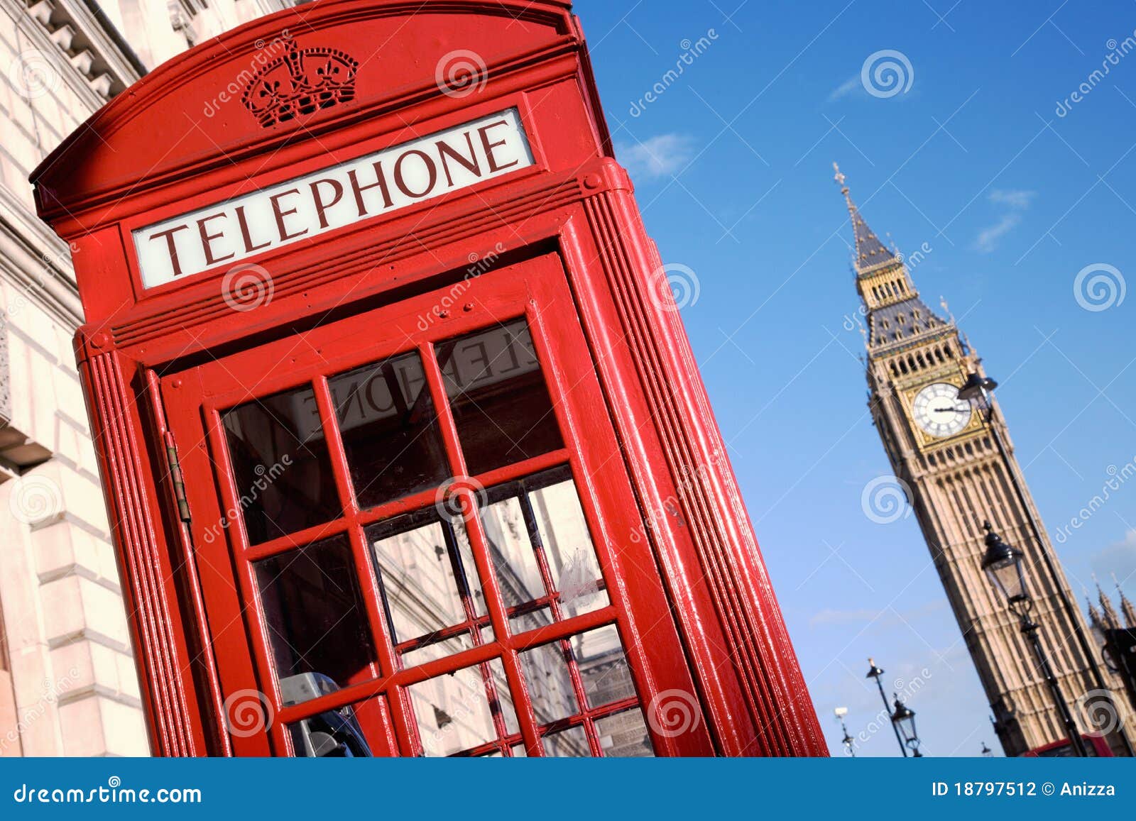 Big Ben and Red Phone Booth Stock Photo - Image of square, exterior ...